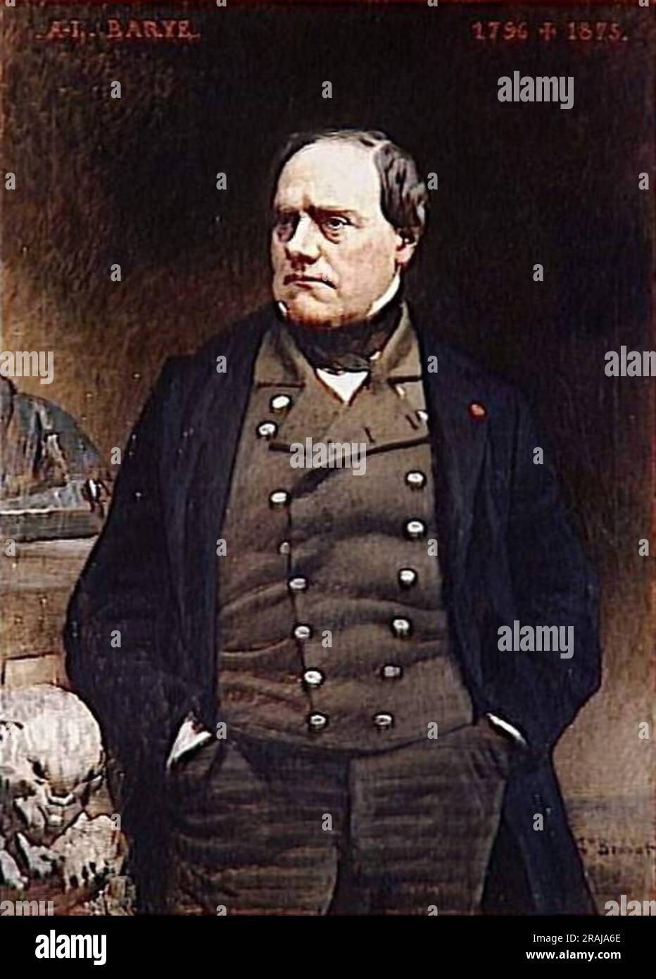 Portrait of Sculptor Barye 1889 by Leon Bonnat Stock Photo - Alamy