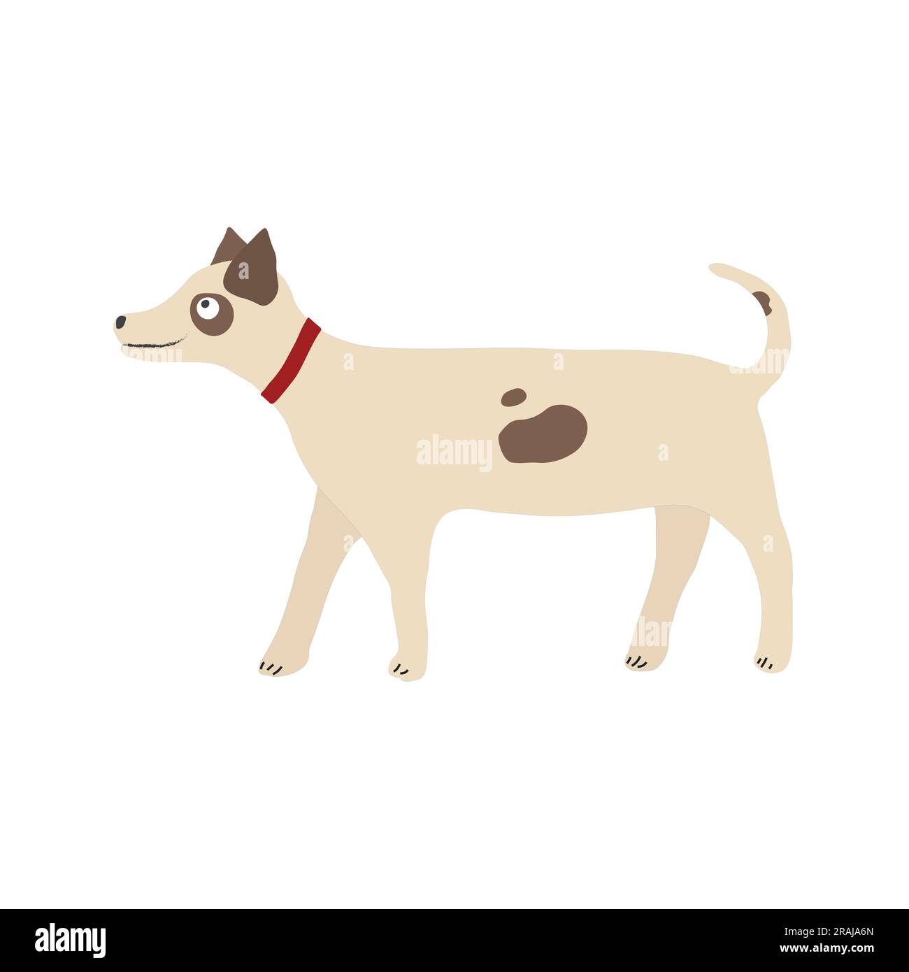 Cute dogs flat vector in cartoon style. Dog illustration in color ...