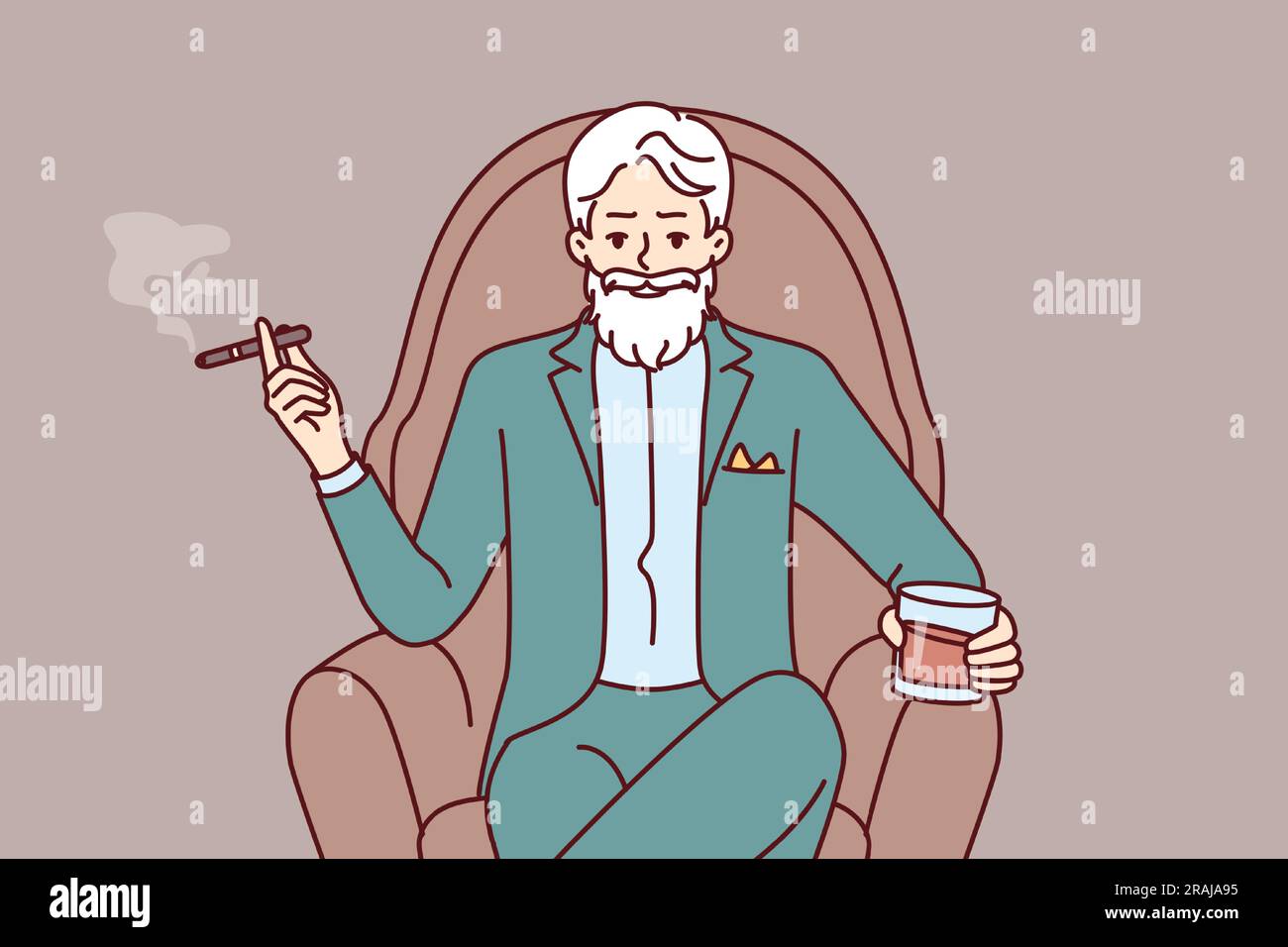 Elderly man aristocrat sits hi-res stock photography and images - Alamy