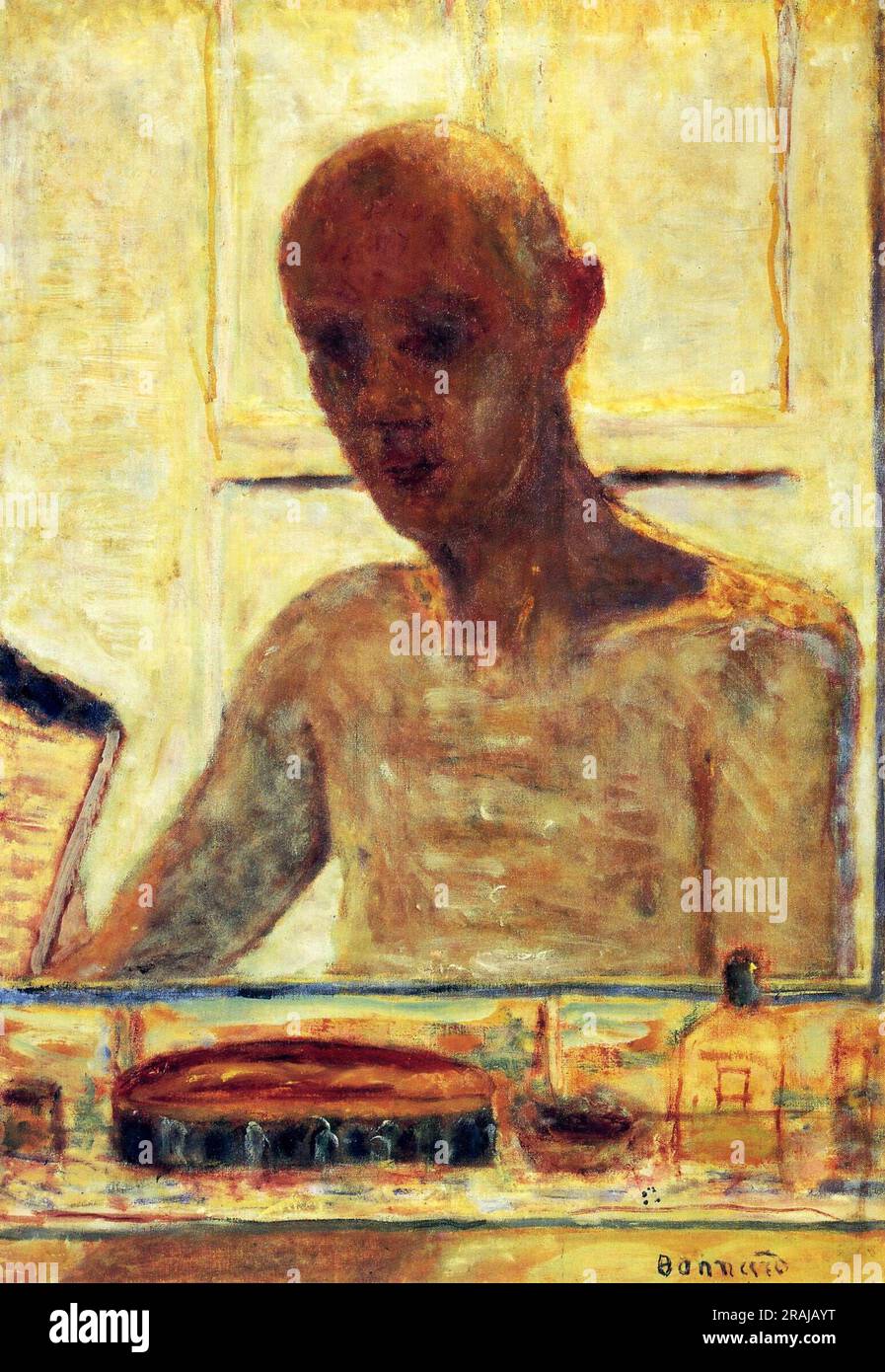 Self Portrait in a Shaving Mirror 1935 by Pierre Bonnard Stock Photo ...