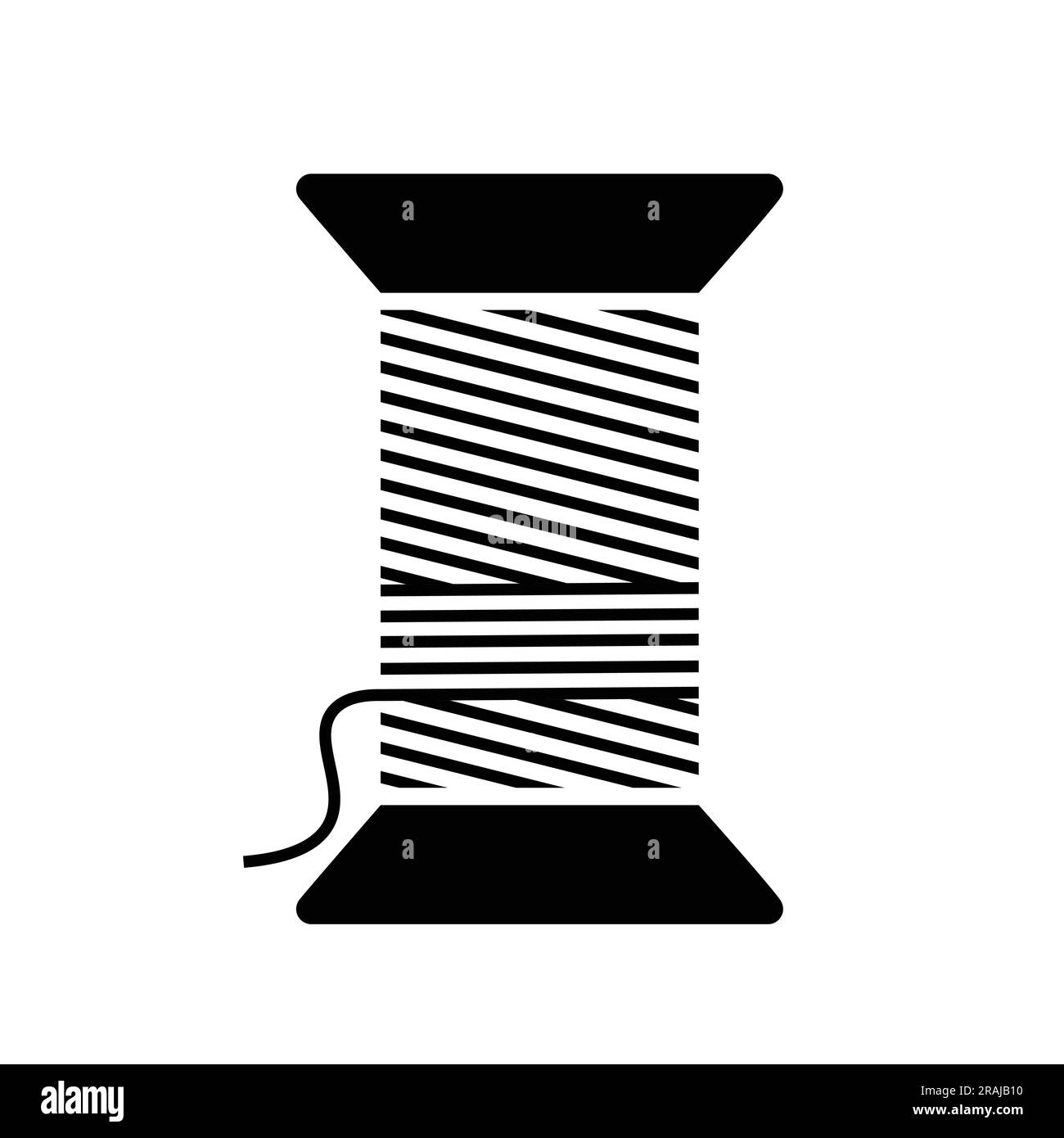 Skein thread silhouette flat vector on white background. Skein thread ...