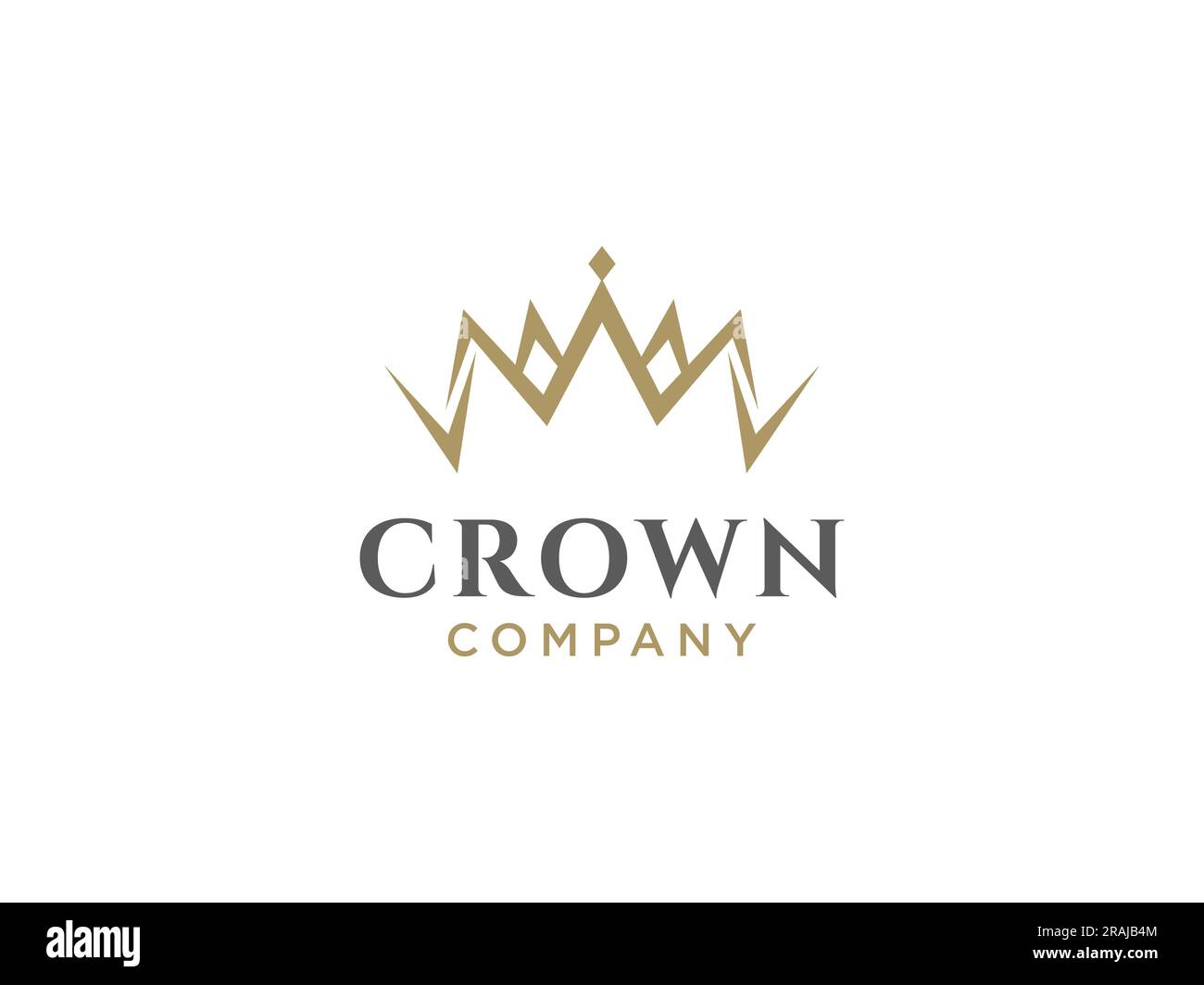 creative king and queen crowns symbols or logo elements. Set of ...