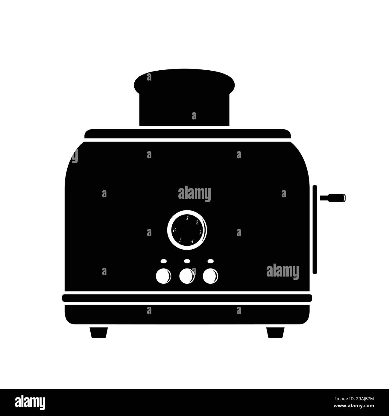 Toaster flat silhouette vector on white background. Silhouette cooking ...
