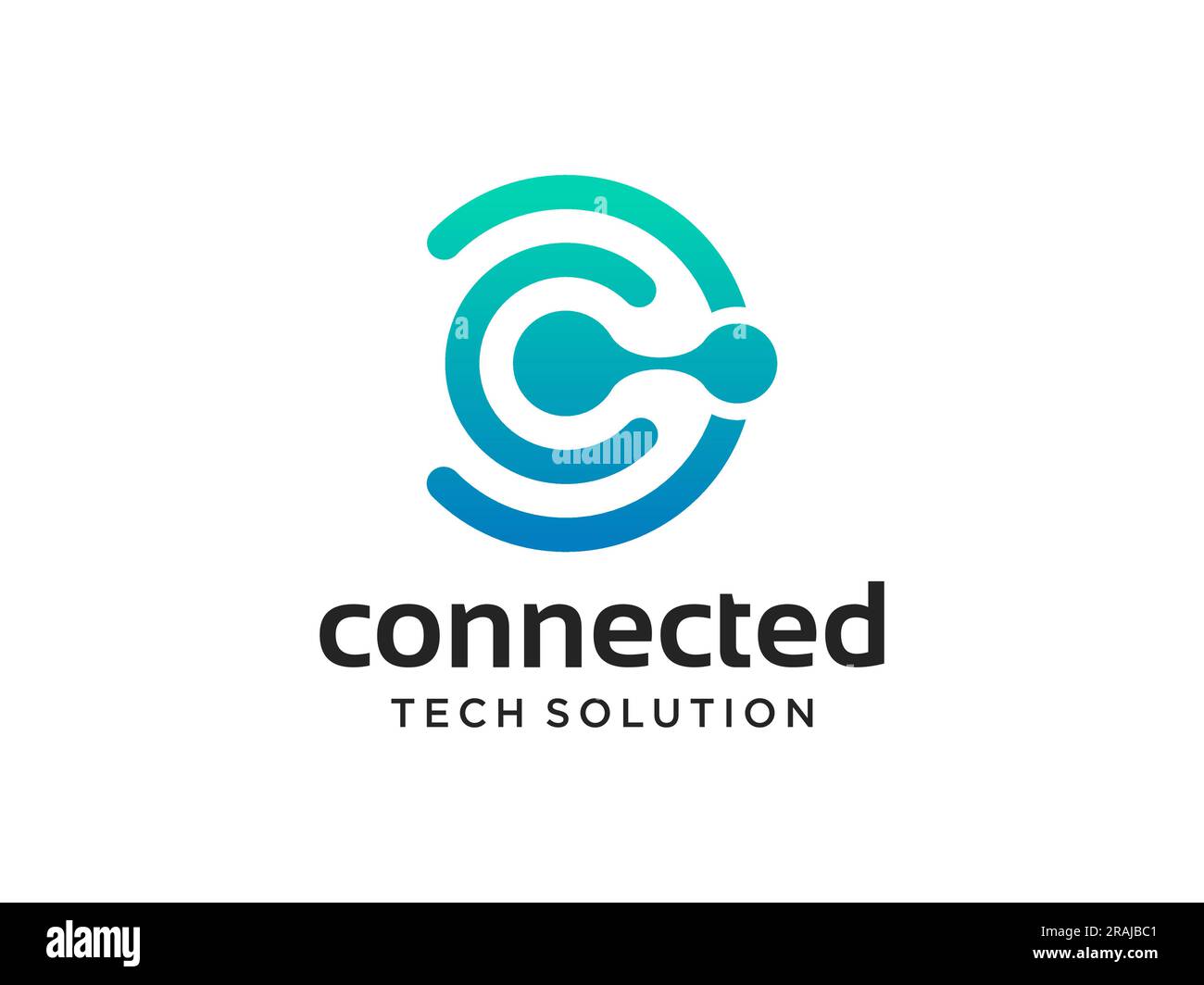 Letter C vector line logo design. Creative minimalism logotype icon ...