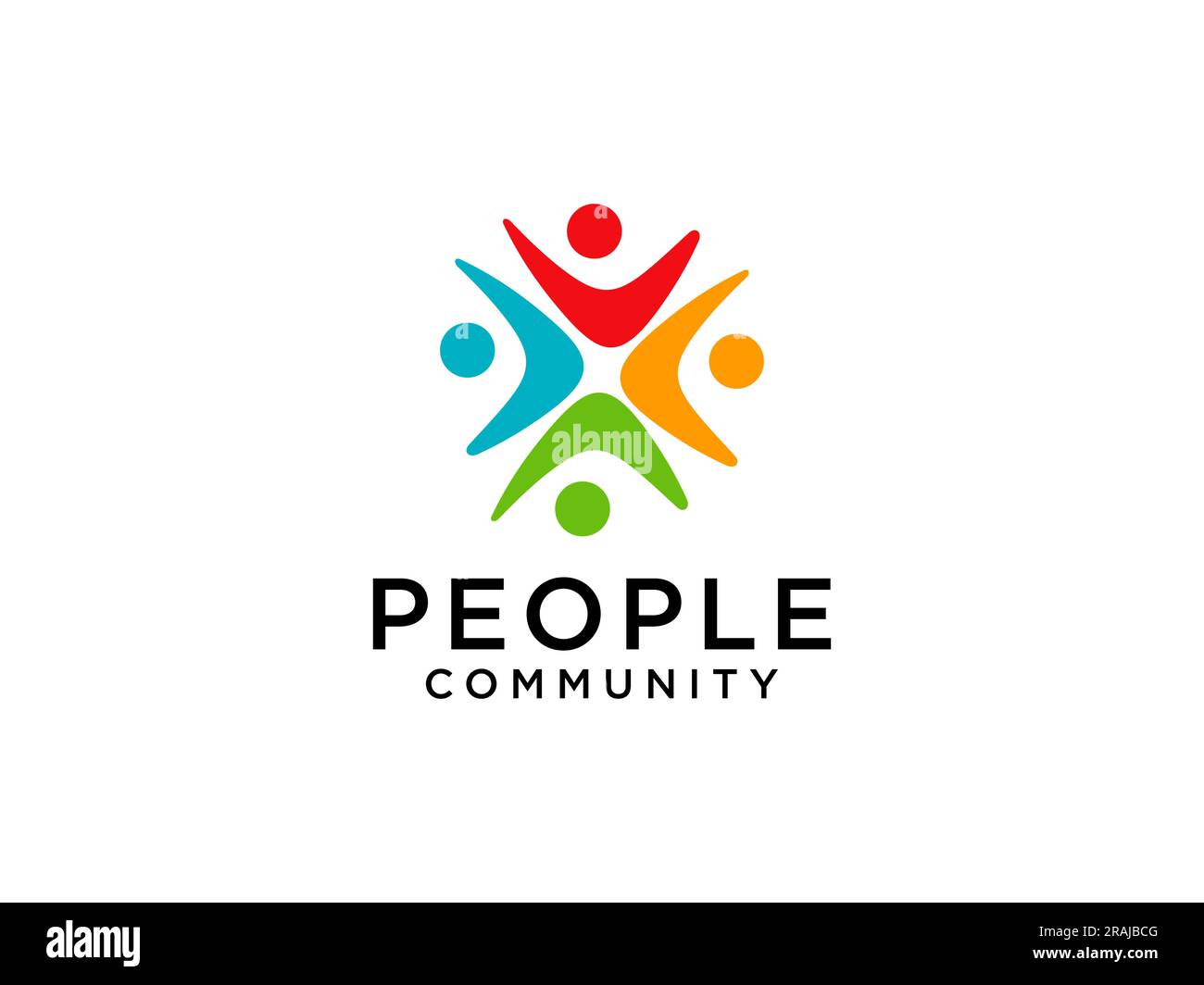 Abstract People Symbol Togetherness And Community Concept Design Creative Hub Social