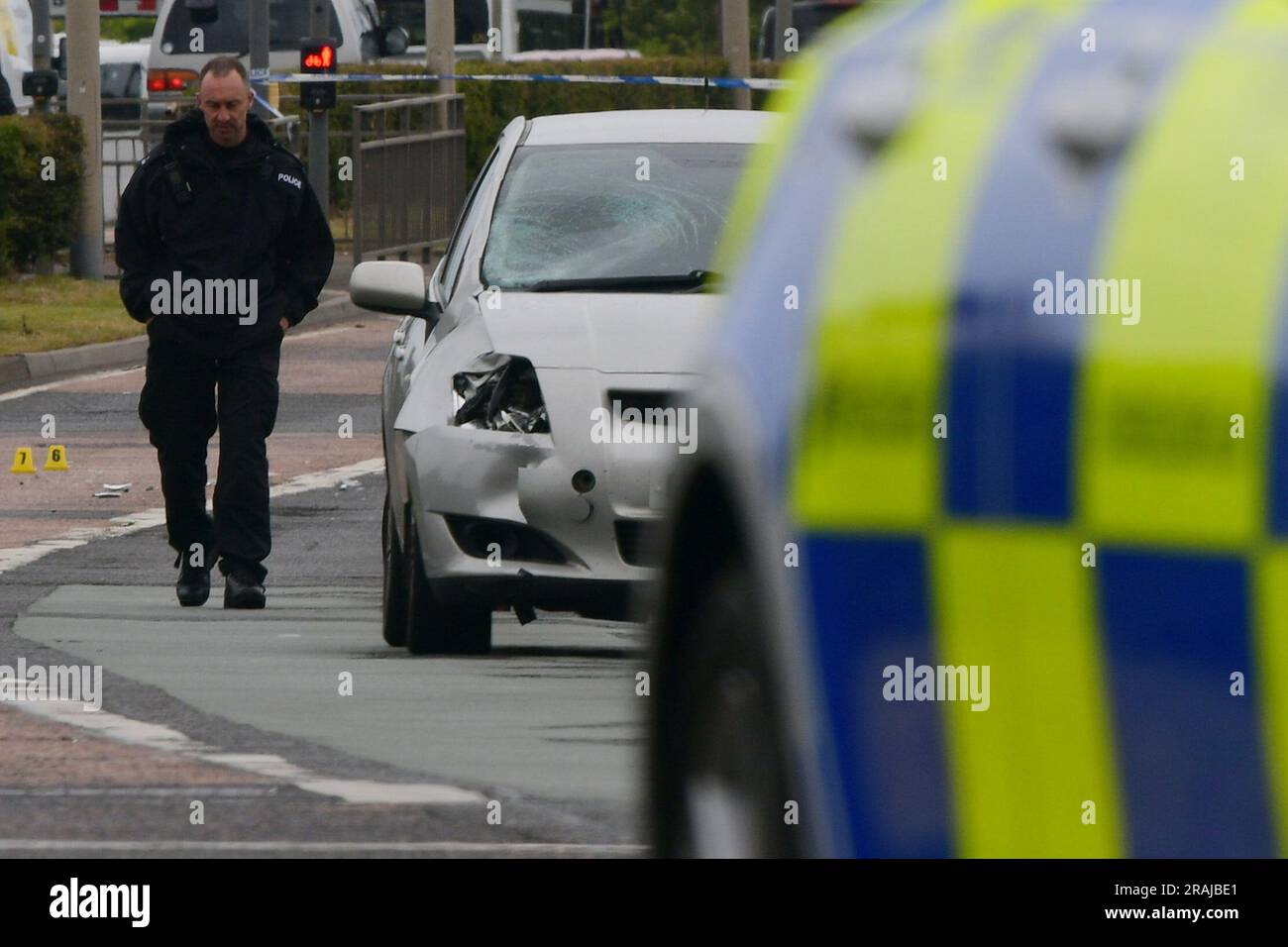 Edinburgh Scotland, UK 04 July 2023. Police Incident Calder Road ...
