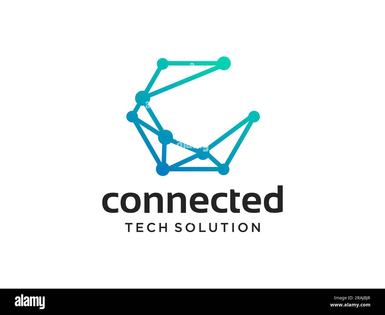 Letter C vector line logo design. Creative minimalism logotype icon ...