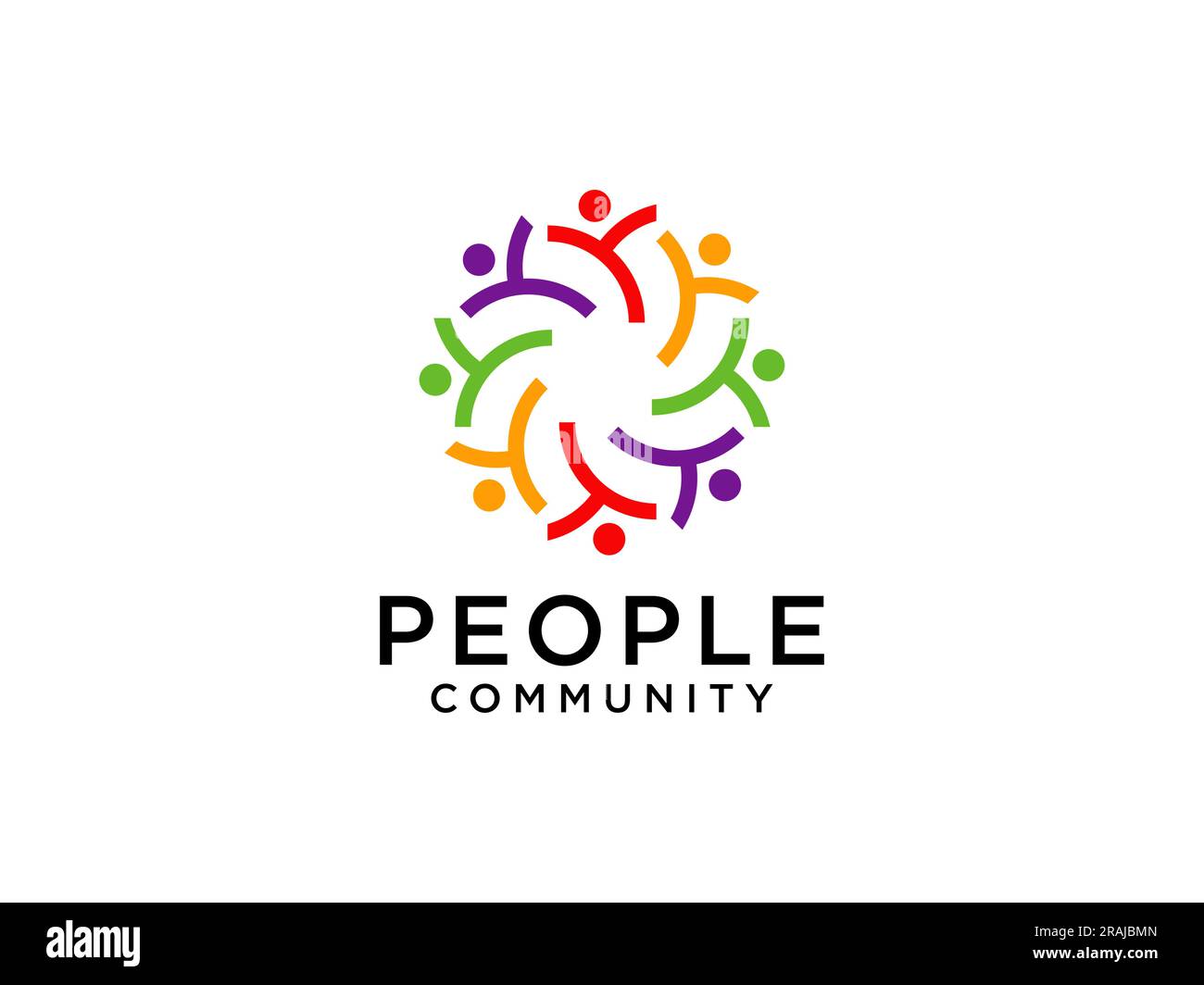 Abstract People symbol, togetherness and community concept design ...