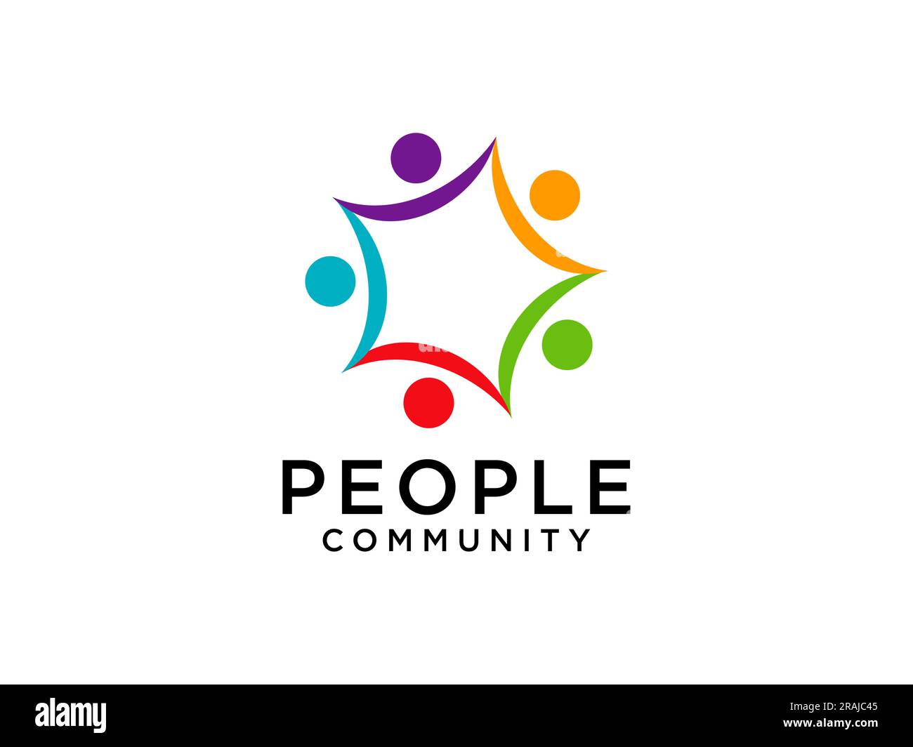Abstract People symbol, togetherness and community concept design ...