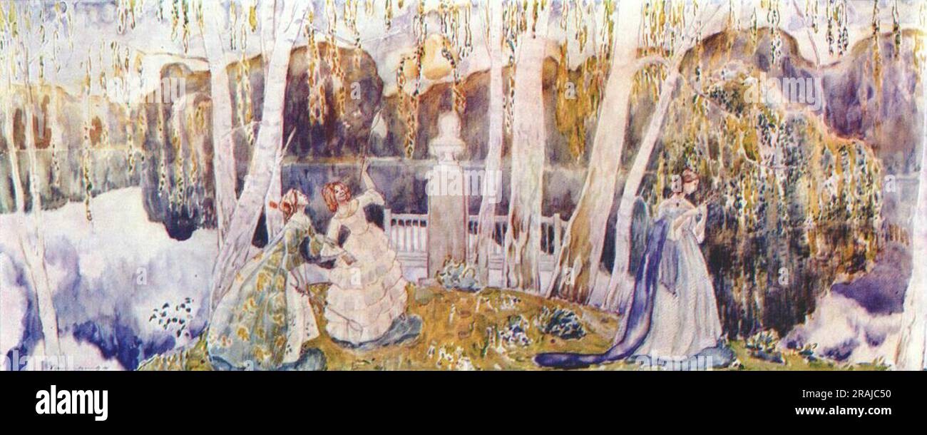 Spring Tale (sketch for a panel) c.1904; Tarusa, Russian Federation by ...