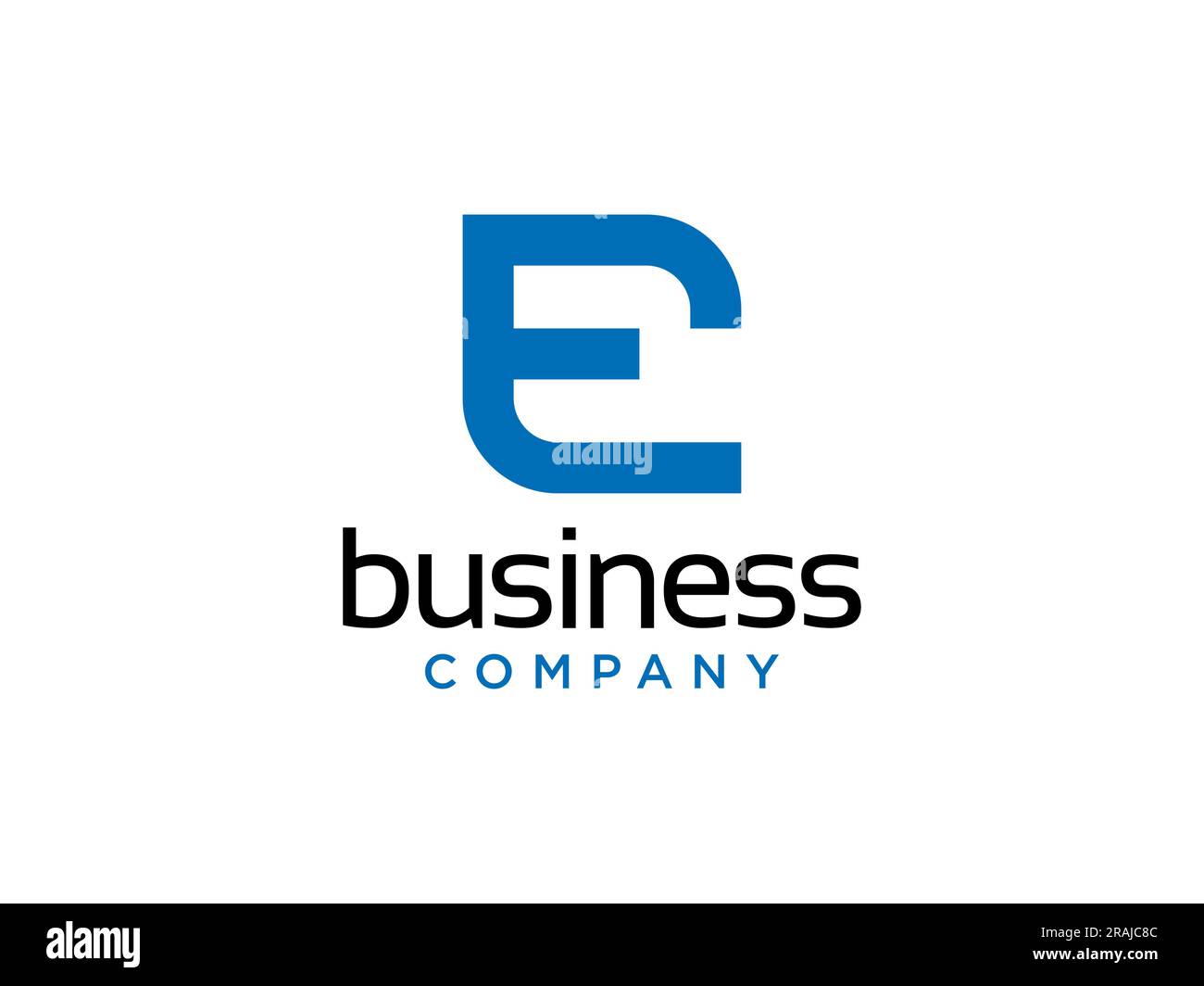 Initial letters E logo template design in rounded shape. Logo icon design template elements ...