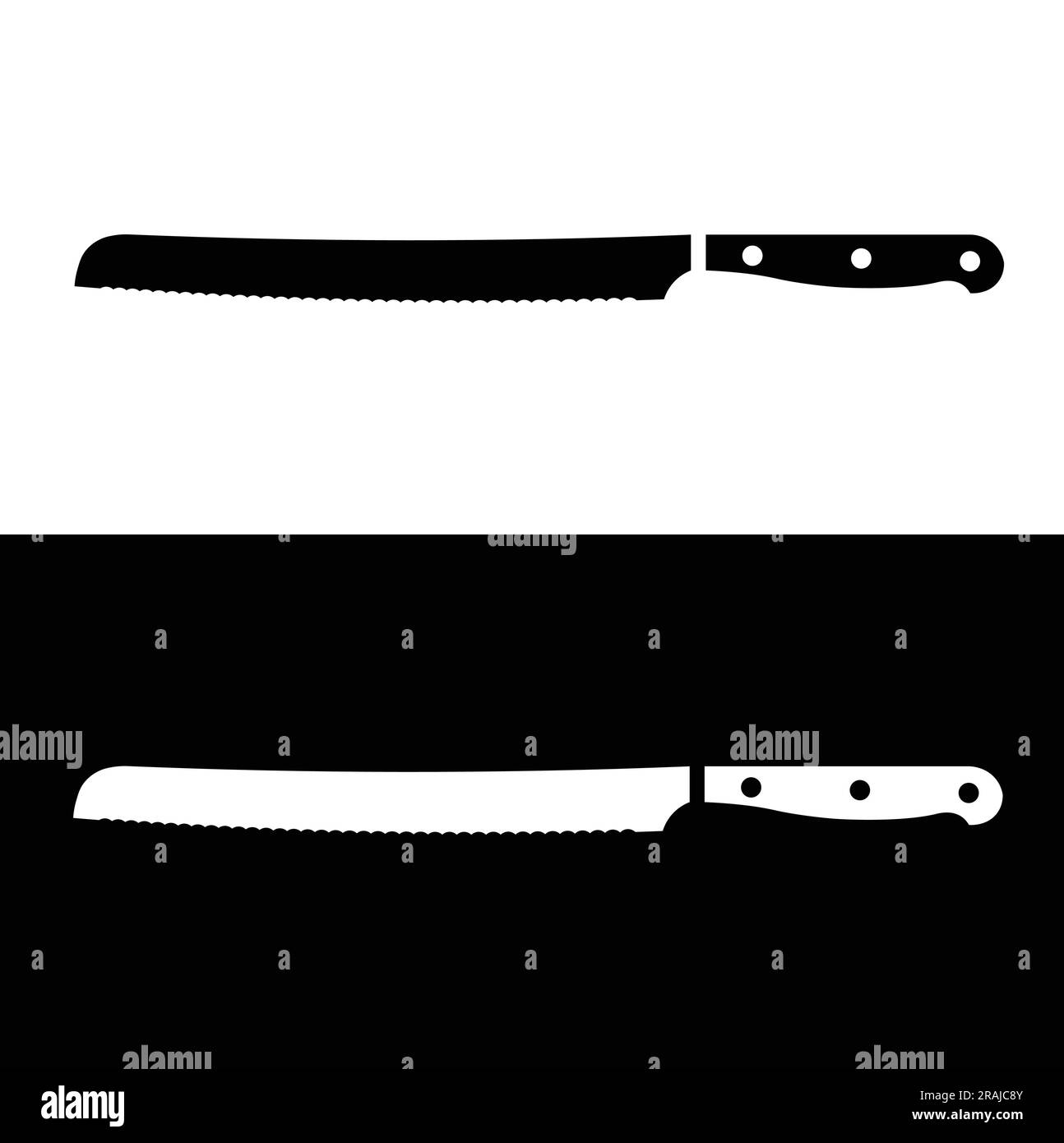 White bread knife symbol icon Stock Vector Images - Alamy