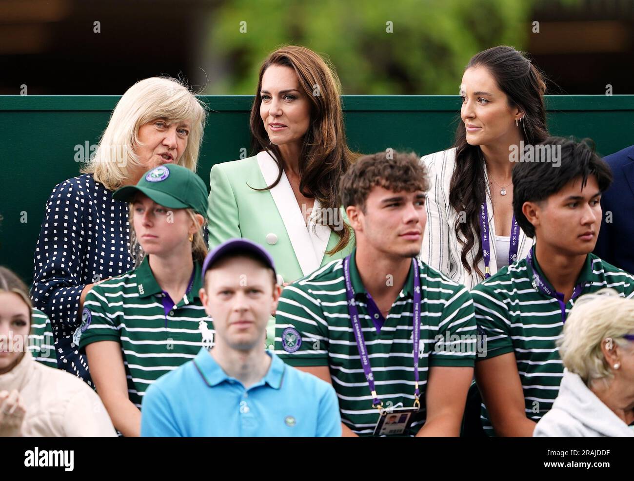 The Princess of Wales alongside Deborah Jevans and Laura Robson ...