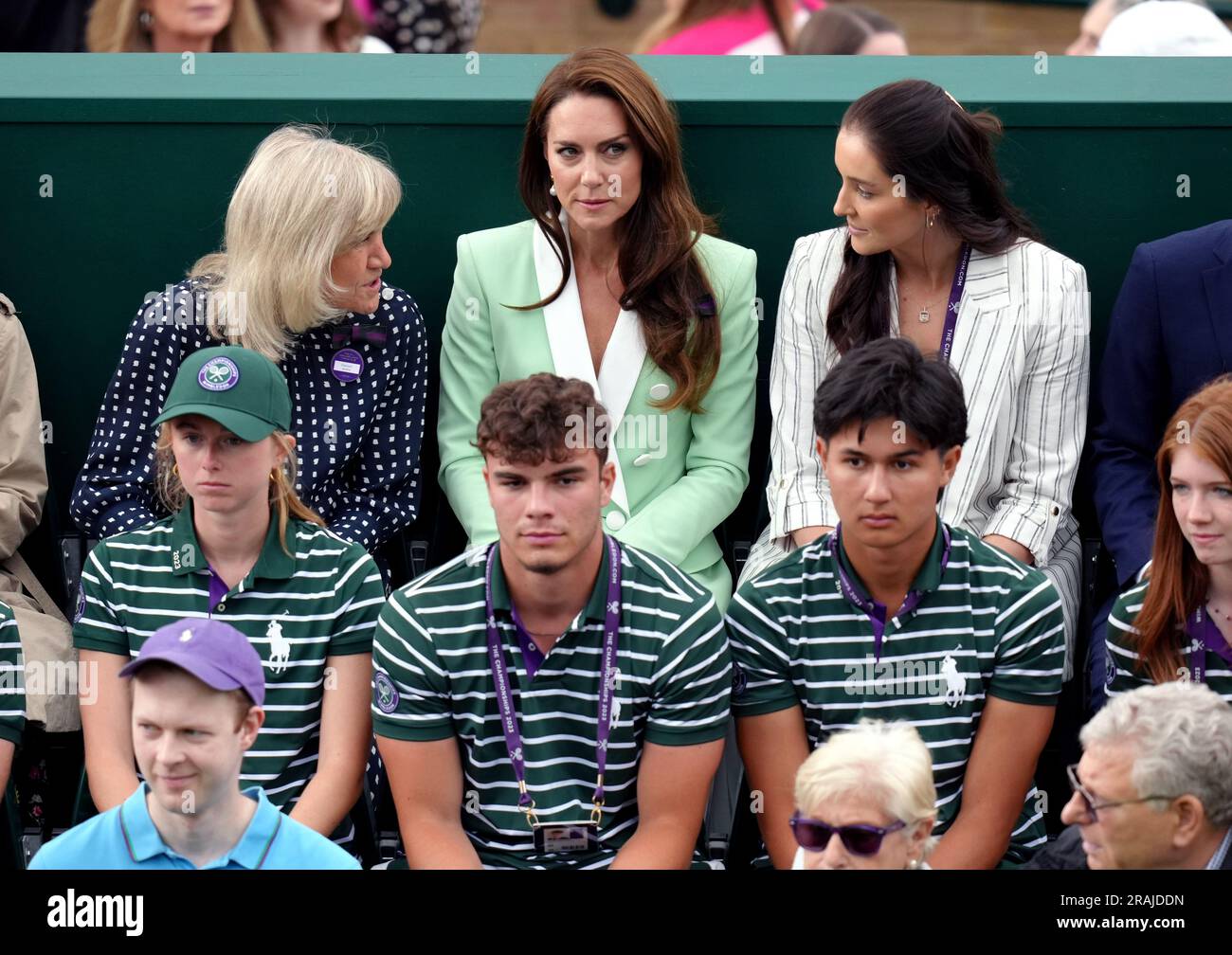 The Princess of Wales, alongside Deborah Jevans and Laura Robson (right ...
