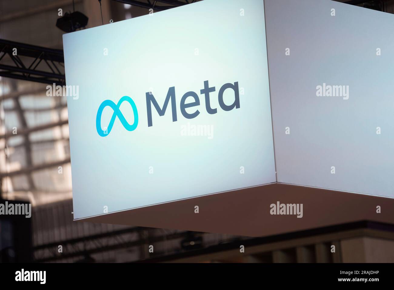 FILE - The Meta logo is seen at the Vivatech show in Paris, France ...