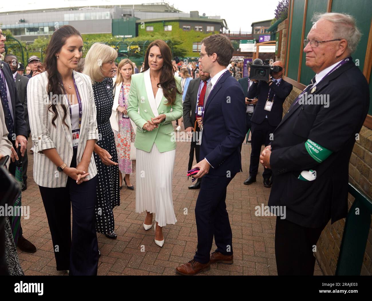 The Princess of Wales arriving with Deborah Jevans and Laura Robson ...