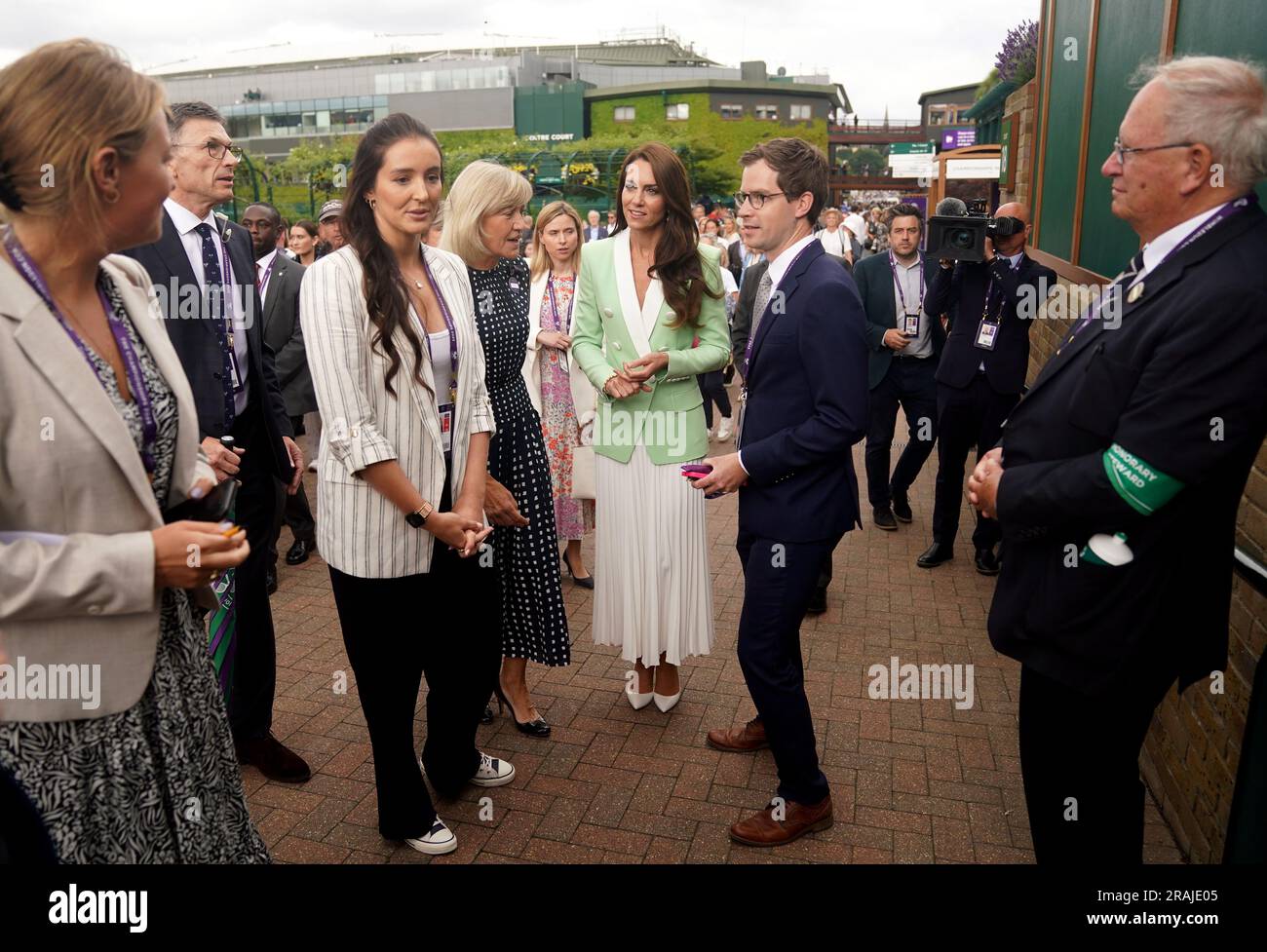 The Princess of Wales arriving with Deborah Jevans and Laura Robson ...