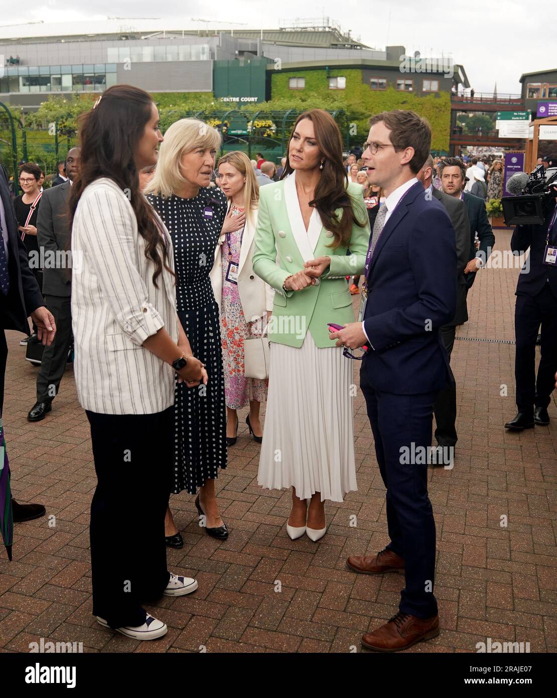 The Princess of Wales arriving with Deborah Jevans and Laura Robson ...