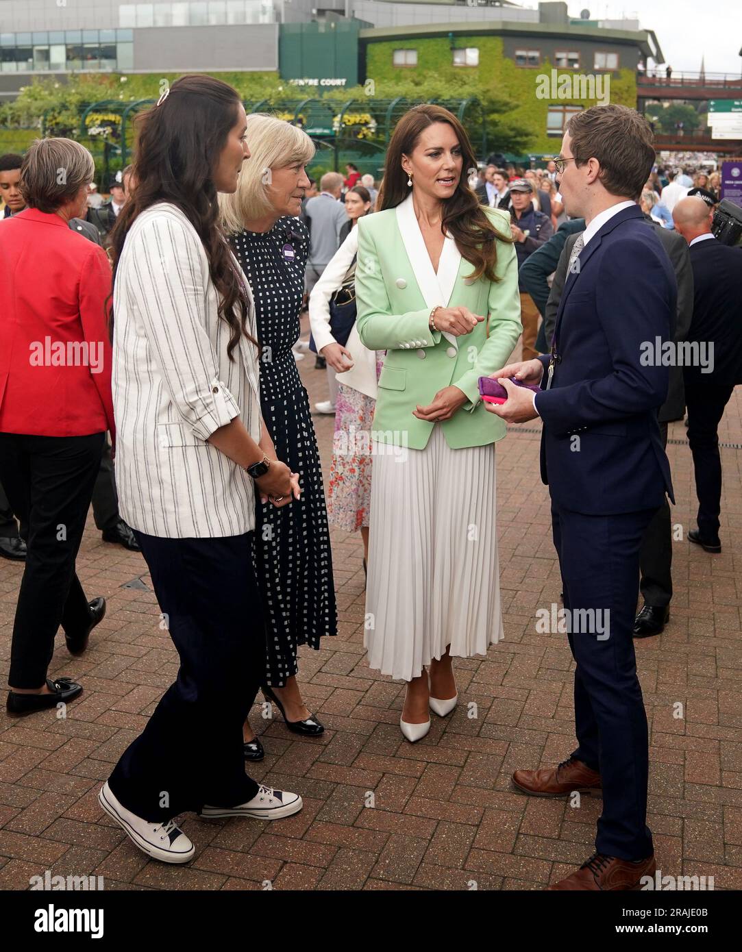 The Princess of Wales arriving with Deborah Jevans and Laura Robson ...