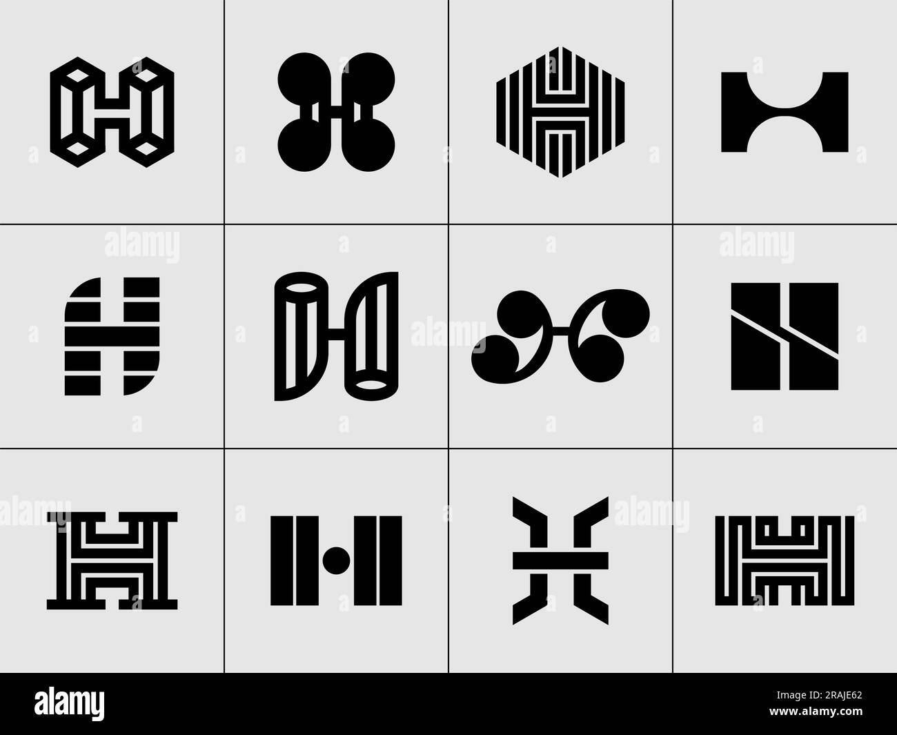 Modern abstract letter H logo design. Business intial H logo branding ...