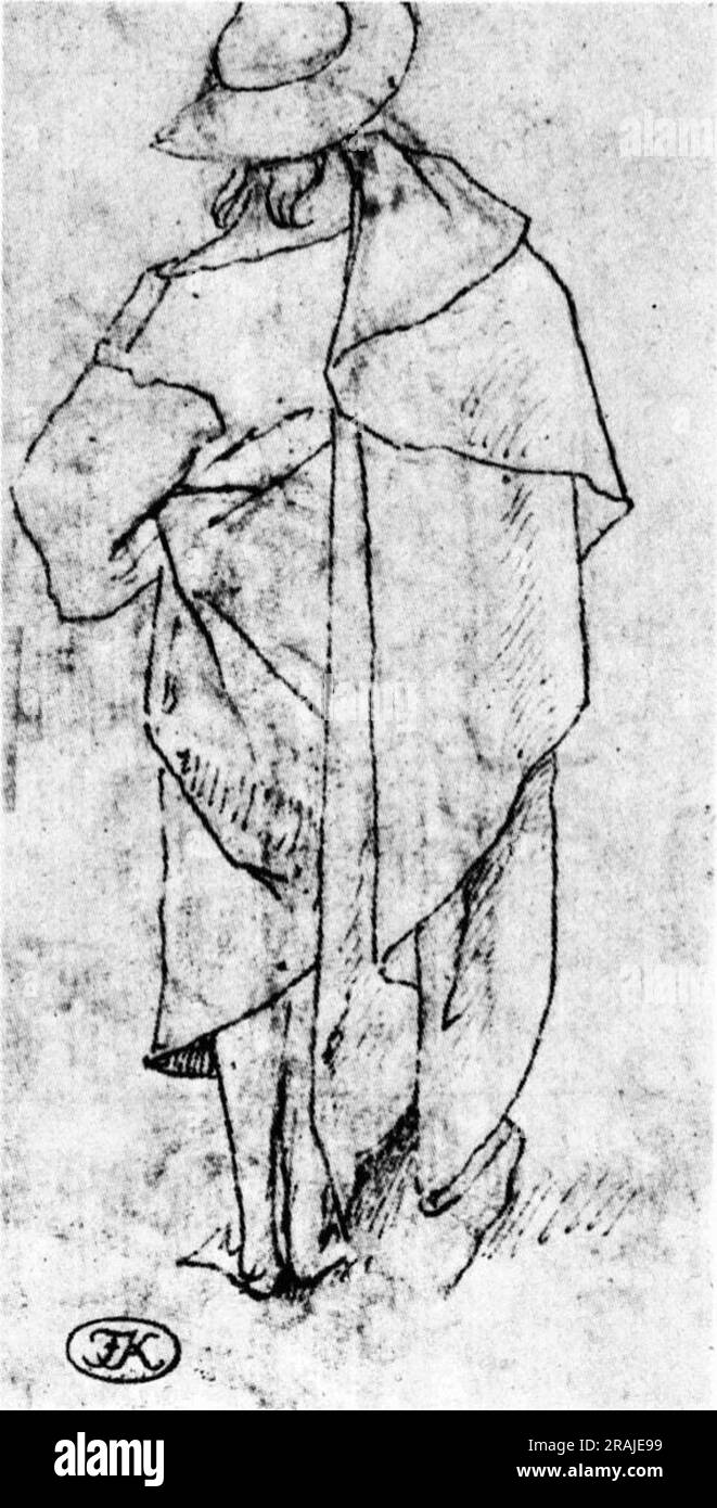 Sketch of a man by Hieronymus Bosch Stock Photo - Alamy