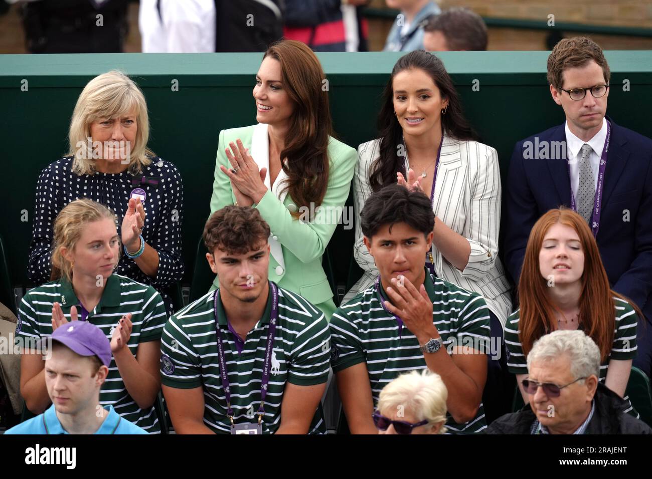 The Princess of Wales, alongside Deborah Jevans and Laura Robson ...