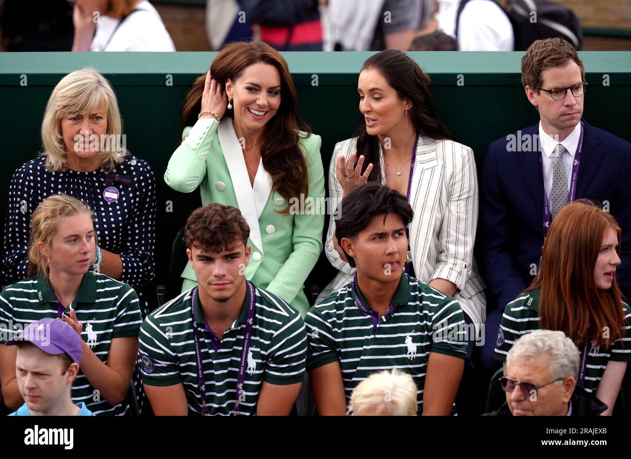 The Princess of Wales, alongside Deborah Jevans (left) and Laura Robson ...
