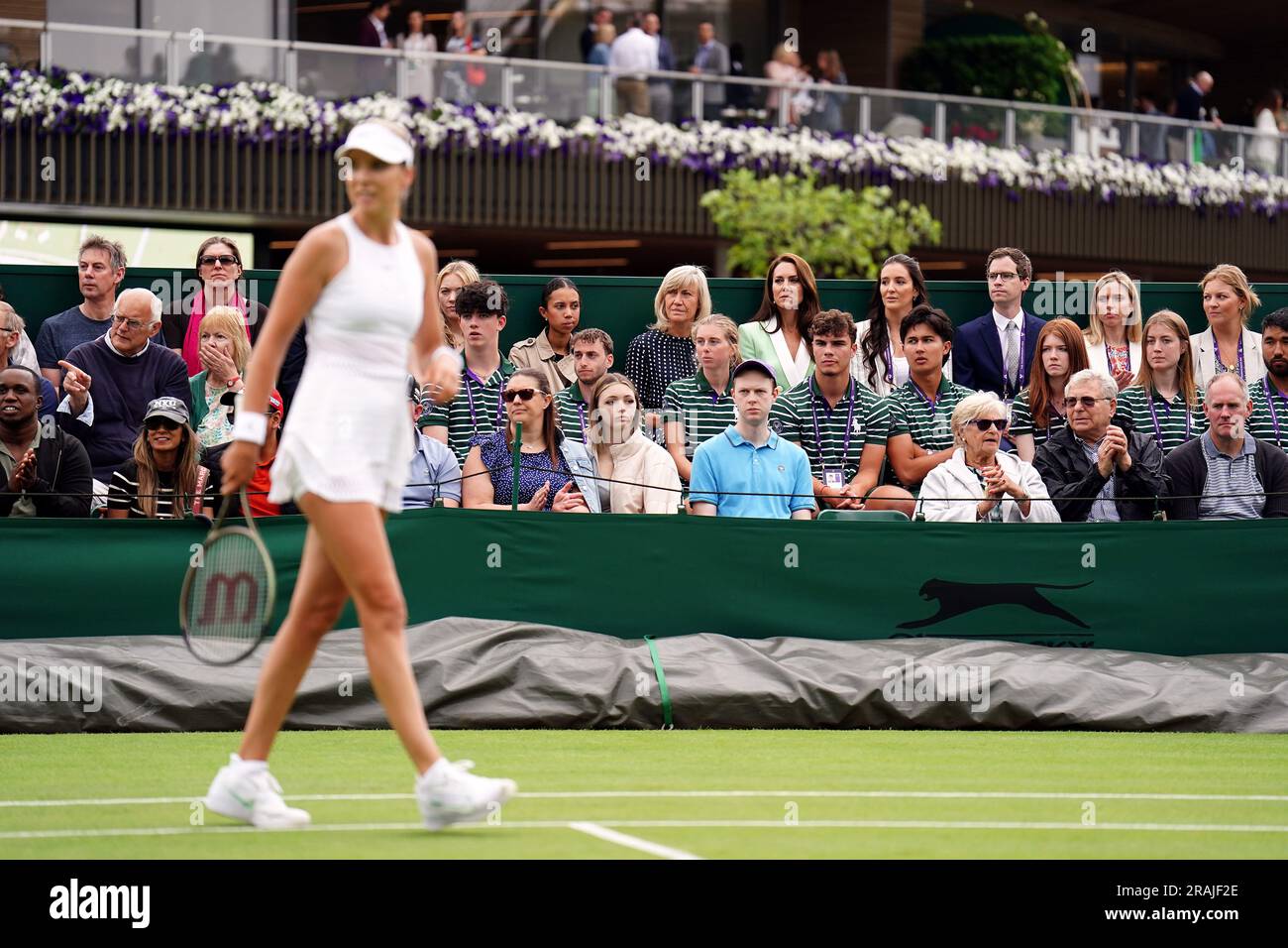 The Princess of Wales alongside Deborah Jevans and Laura Robson ...