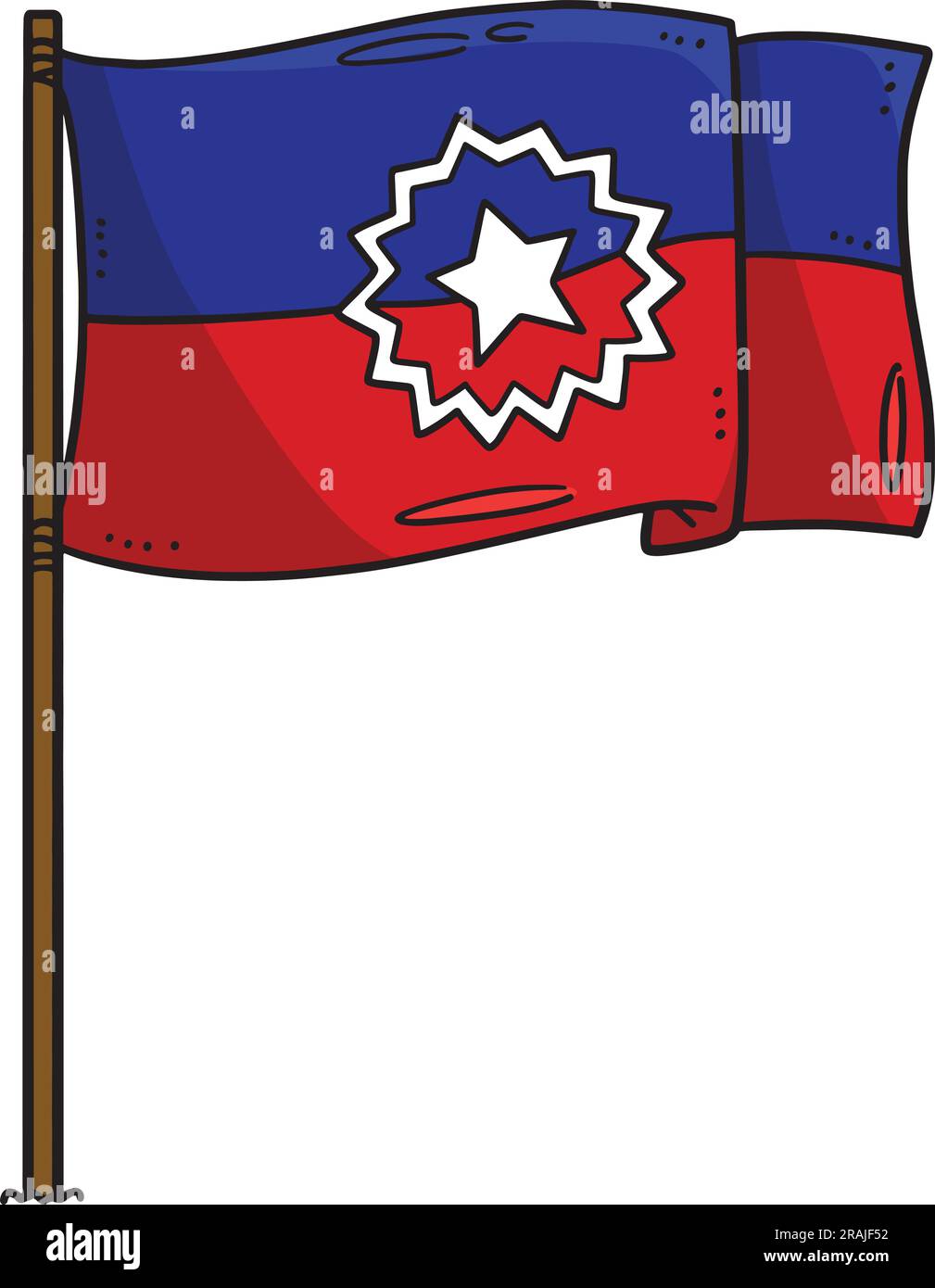 Juneteenth Flag Cartoon Colored Clipart Stock Vector Image & Art - Alamy