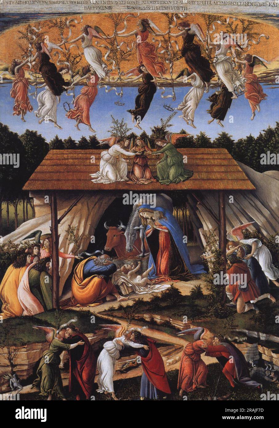 The Mystical Nativity 1501 by Sandro Botticelli Stock Photo - Alamy