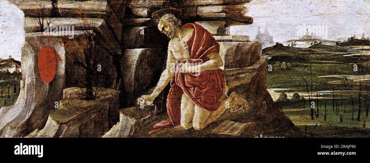 St Jerome in Penitence, predella panel from the Altarpiece of St Mark ...