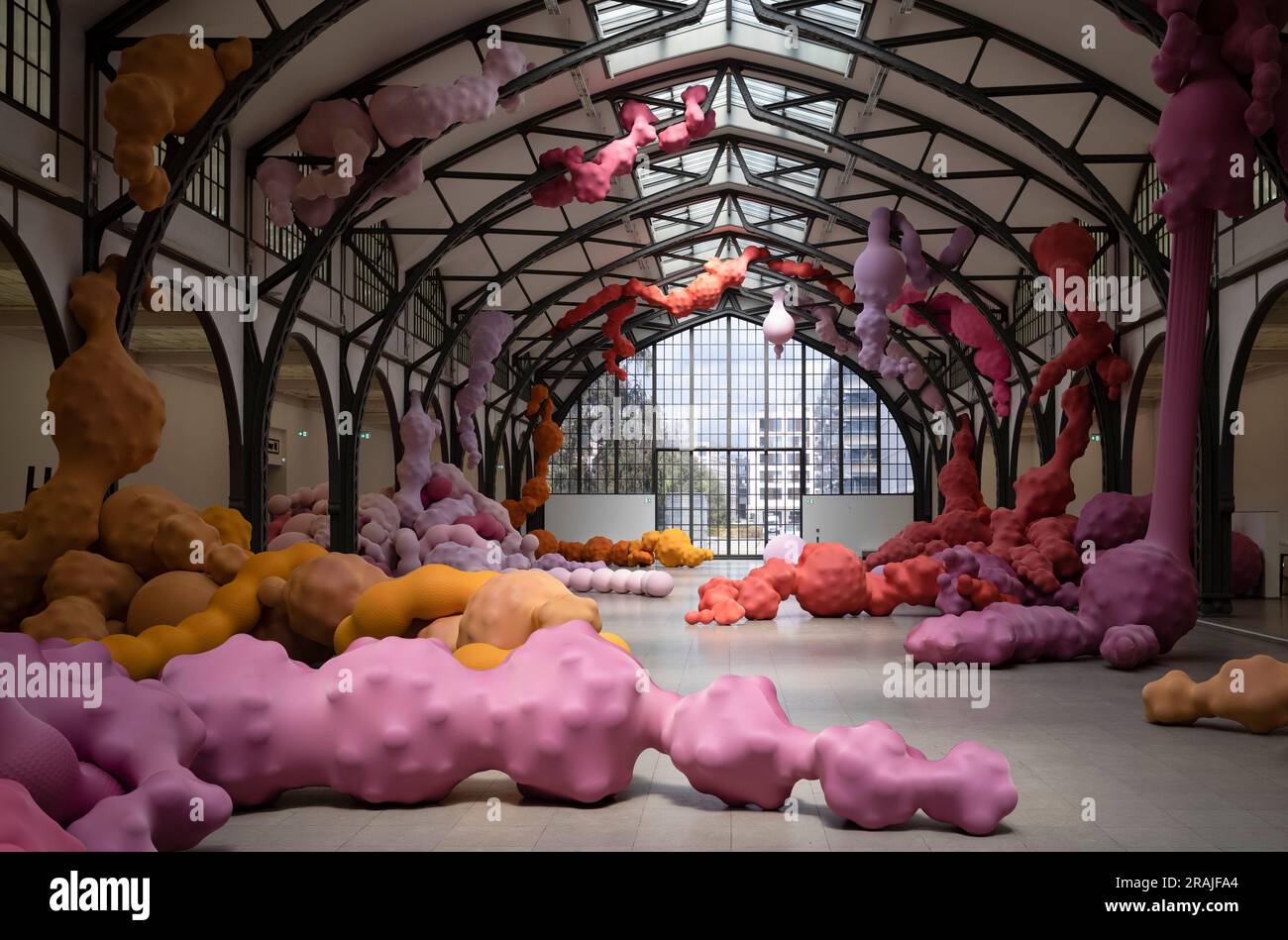 General view inside the installation of her Devouring Lovers by Spanish ...