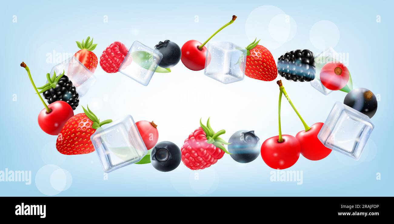 Blueberries falling water Stock Vector Images - Alamy