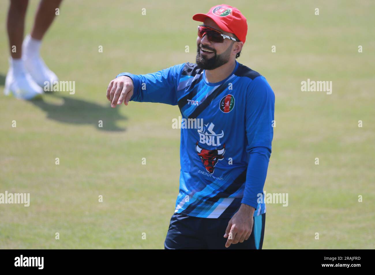 Afghanistan Star cricketer Rashid Khan during the practice session at ...