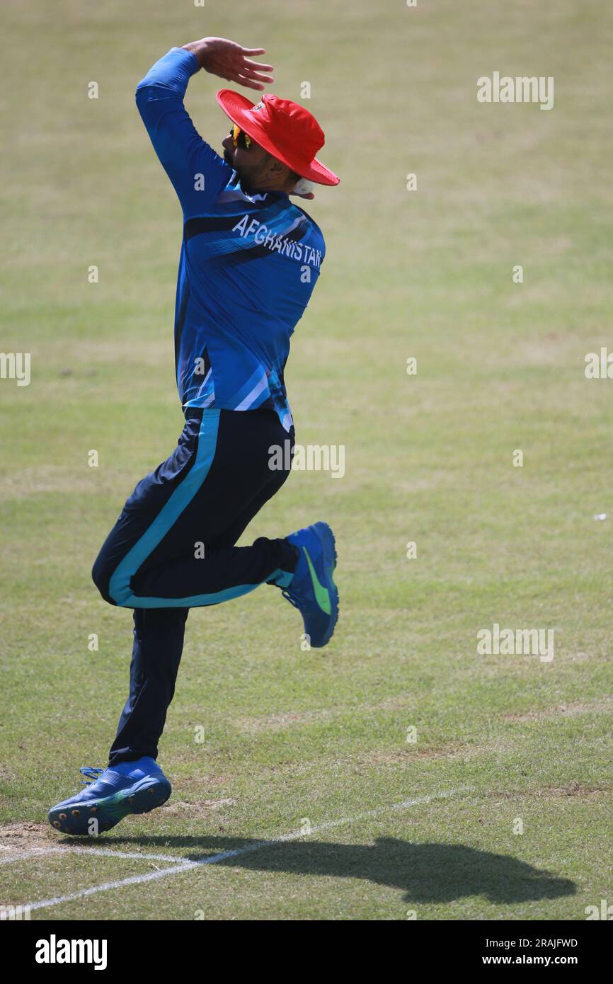 Afghanistan Cricketer Mohammad Nabi attends practice session at the ...