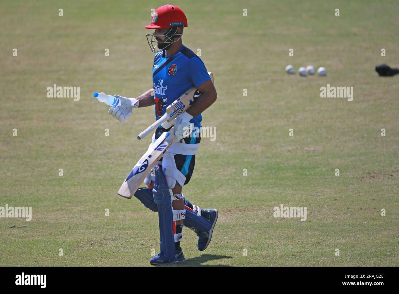 Afghanistan captain Hashmatullah Shahidi attends practice session at ...