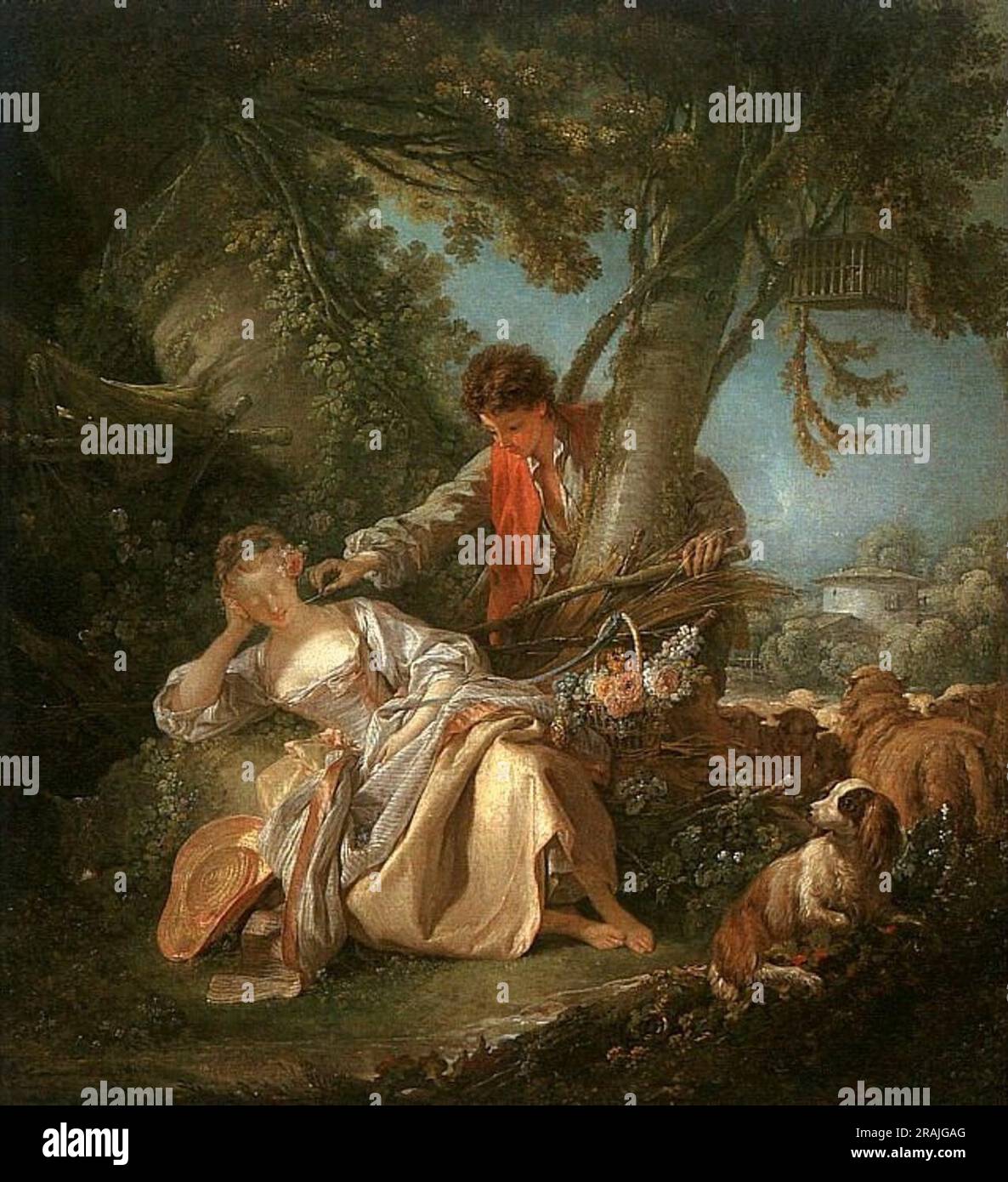 The interrupted sleep 1750 by Francois Boucher Stock Photo - Alamy