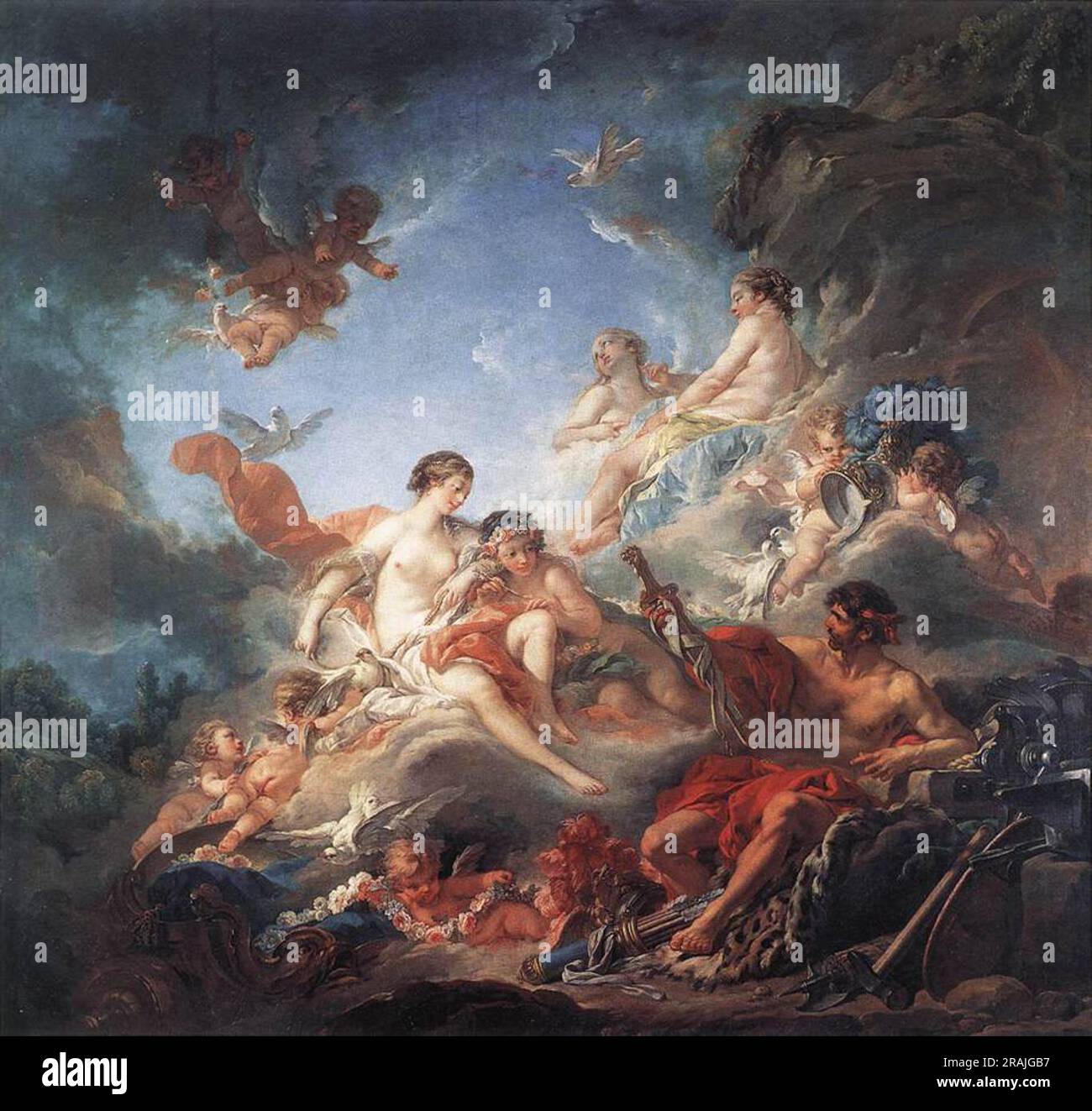 Vulcan Presenting Arms to Venus for Aeneas 1756 by Francois Boucher Stock Photo - Alamy