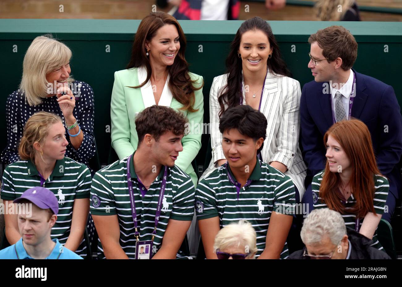 The Princess of Wales, alongside Deborah Jevans (left) and Laura Robson ...