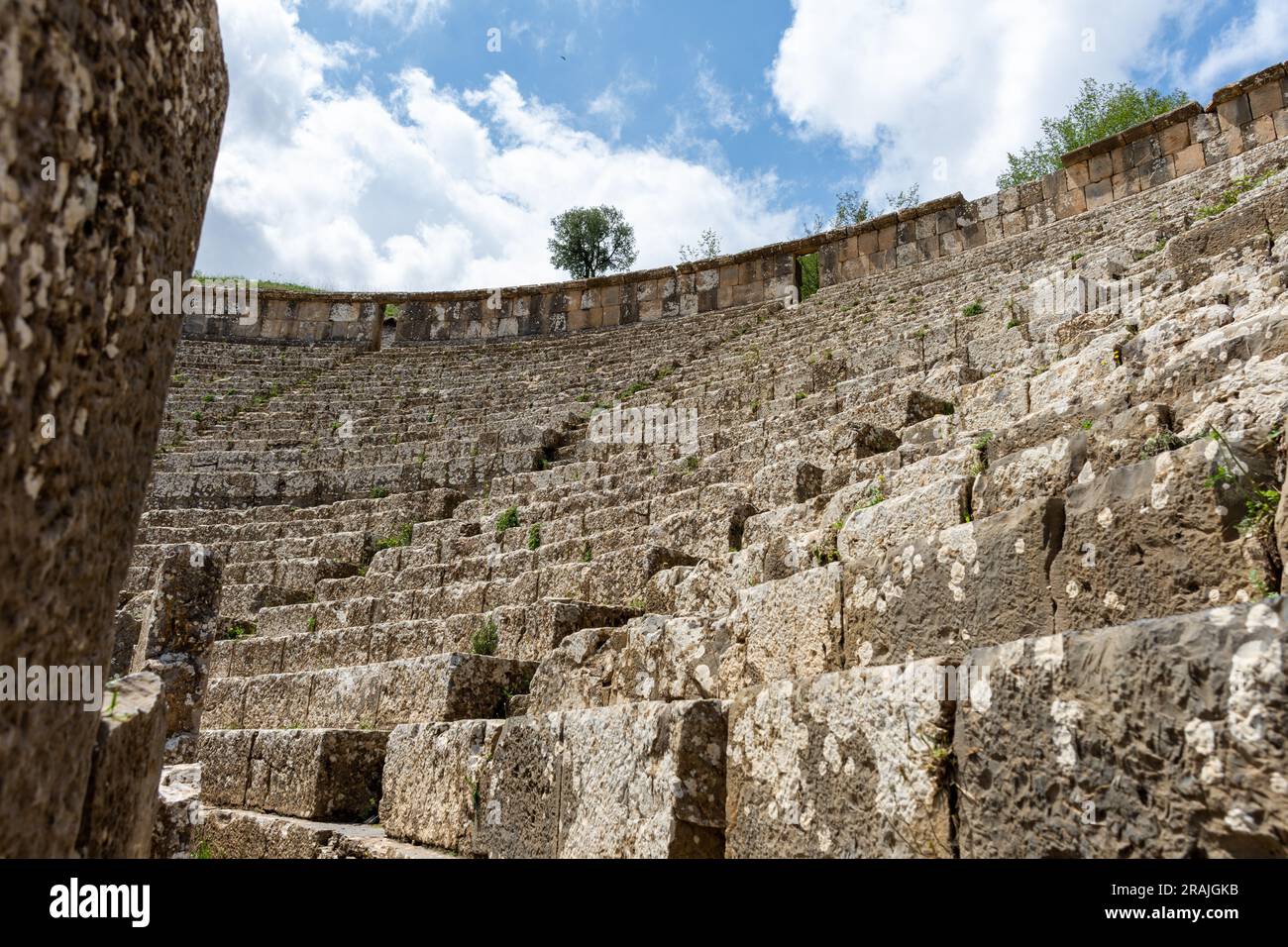 Roman theater stairs of Cuicul town in Setif, Algeria. UNESCO world ...