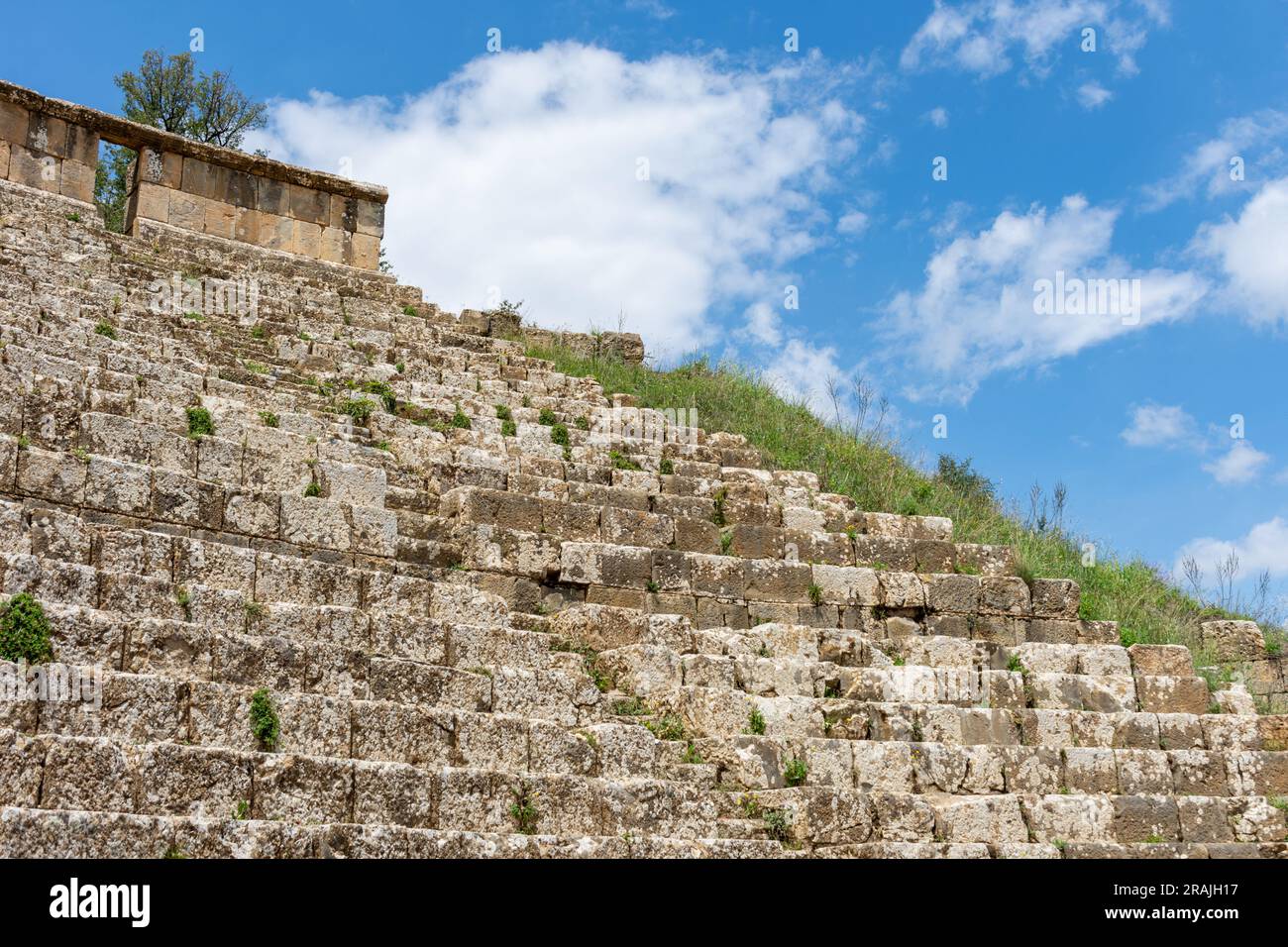 Roman theater stairs of Cuicul town in Setif, Algeria. UNESCO world ...