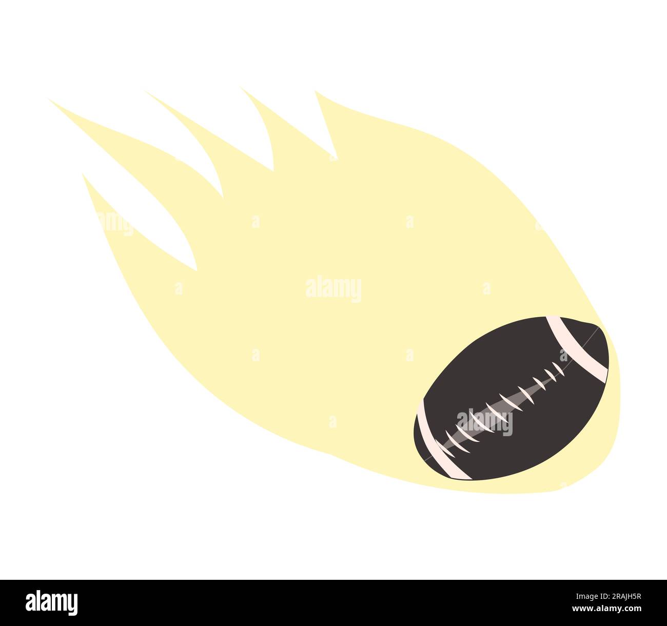 rugby ball with fire flat vector illustration Stock Vector Image & Art ...
