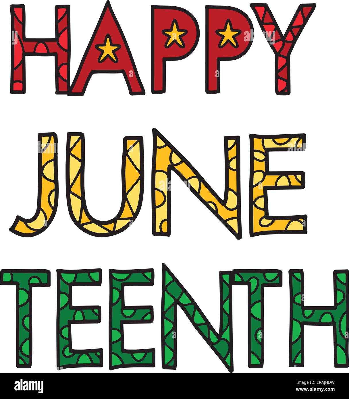 Happy Juneteenth Cartoon Colored Clipart Stock Vector Image & Art - Alamy