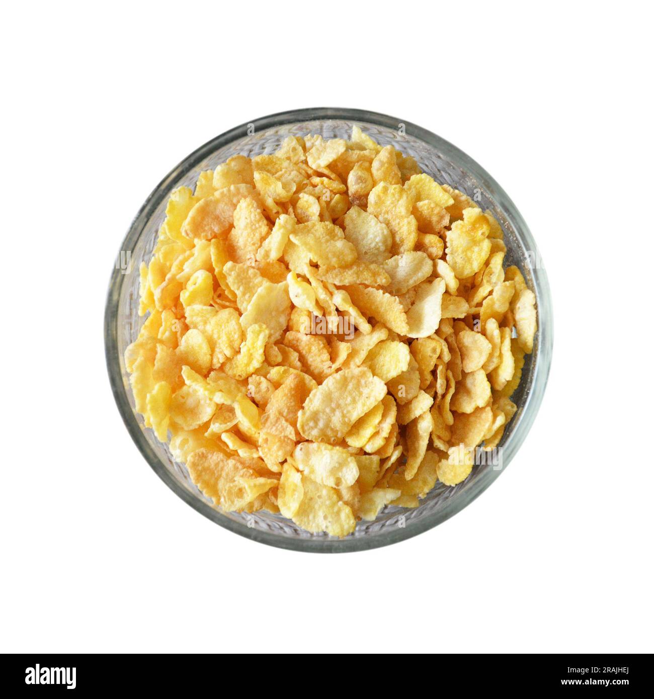 Corn-flakes in a bowl isolated on white background Stock Photo - Alamy