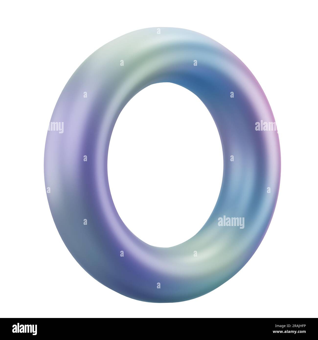 3d abstract shape metal donut geometric. Realistic glossy gradient ...