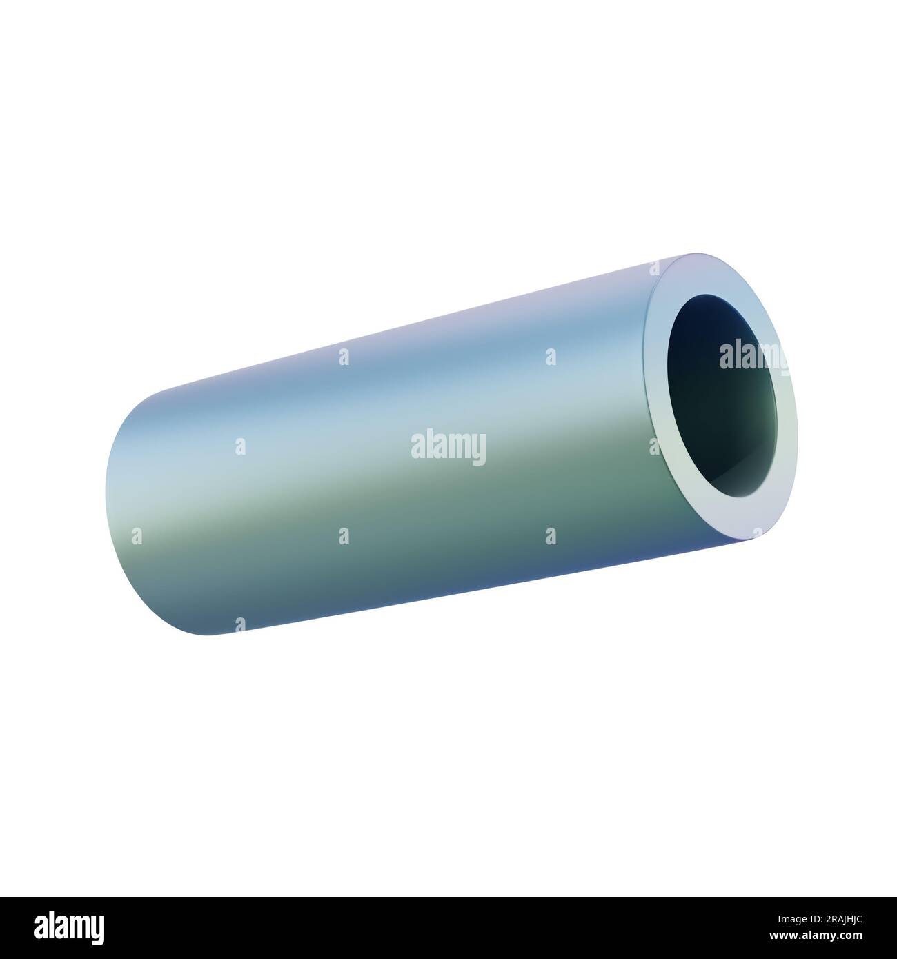 3d shape metallic pipe. Realistic geometric glossy gradient template ...