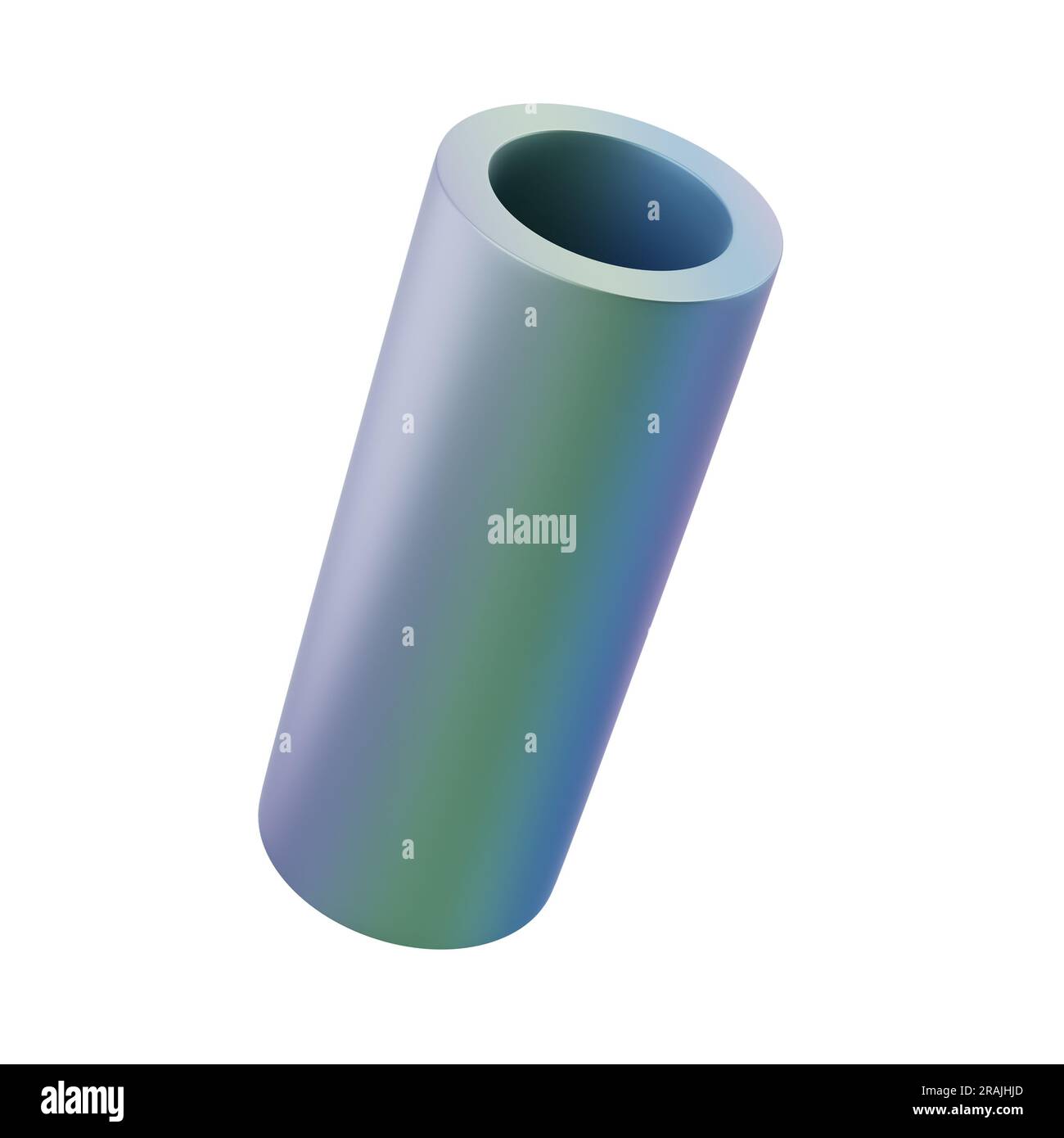 3d shape metallic pipe. Realistic geometric glossy gradient template ...