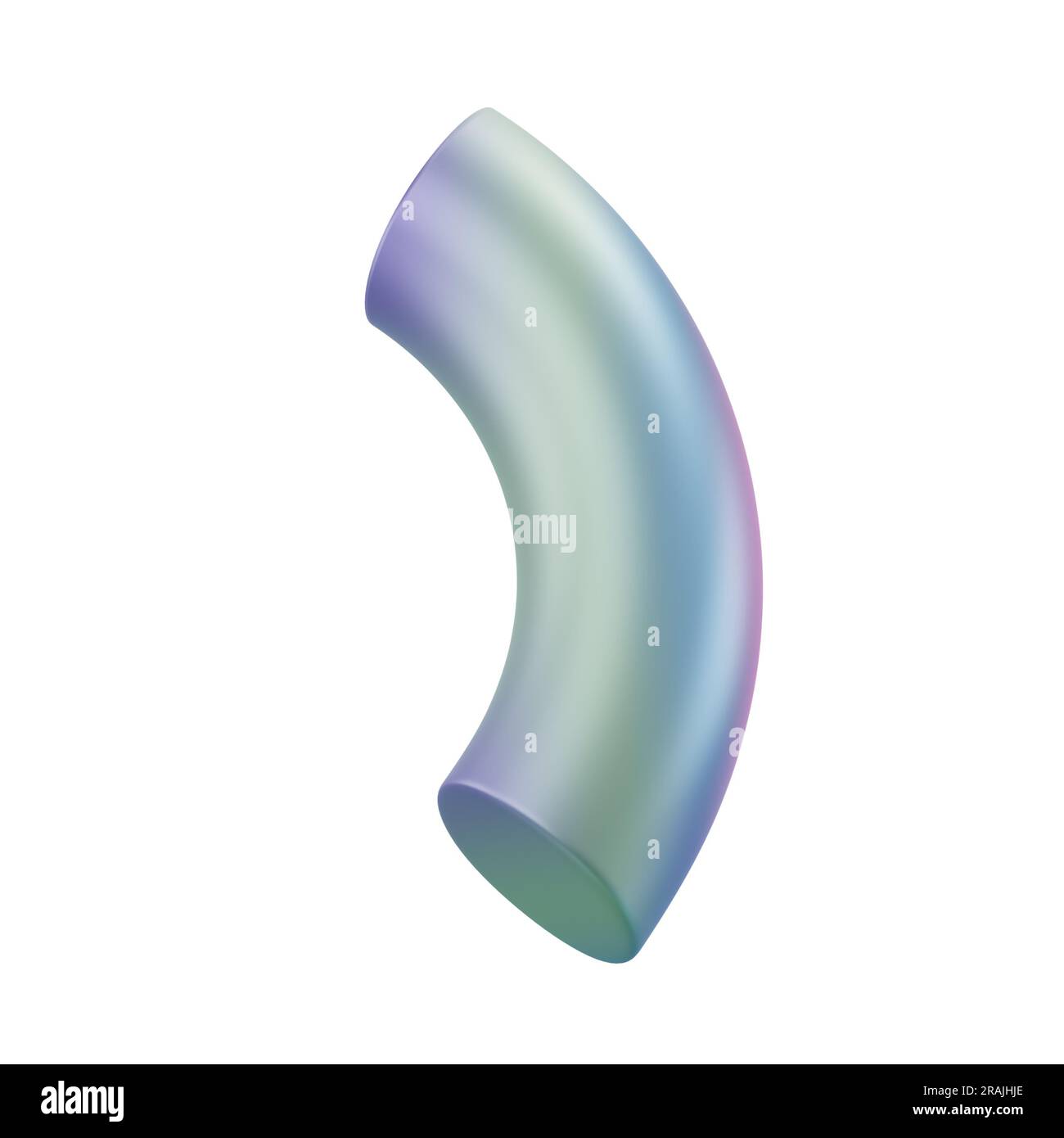 3d dimensional shape quarter donut abstract geometric metal. Realistic ...