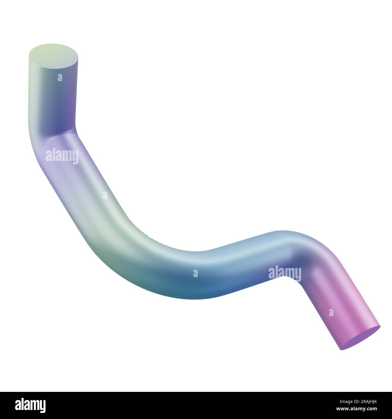 3d render shape abstract pipe metal geometric. Realistic glossy ...