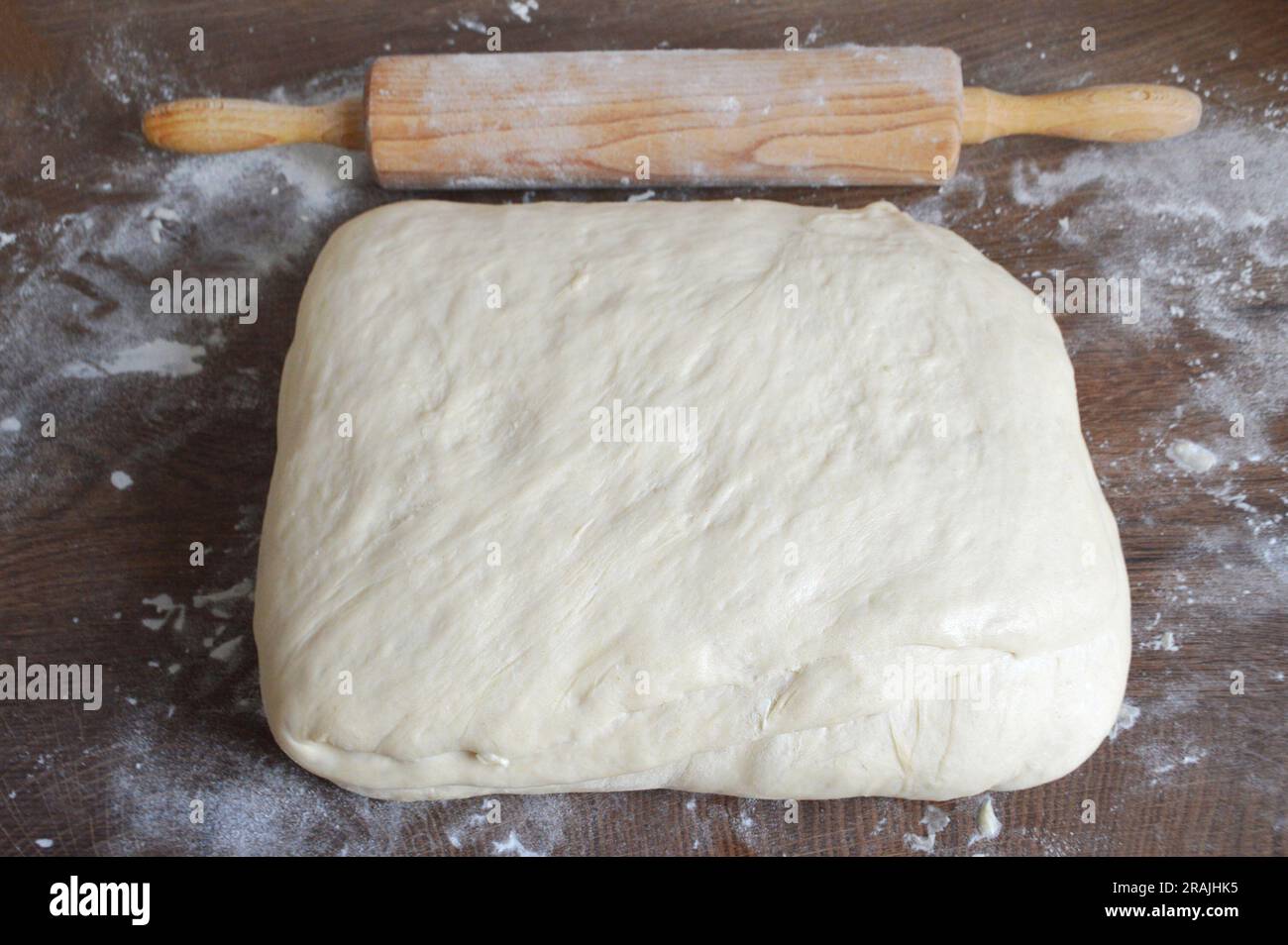 Homemade raw puff pastry. Dough ready before rolling Stock Photo - Alamy